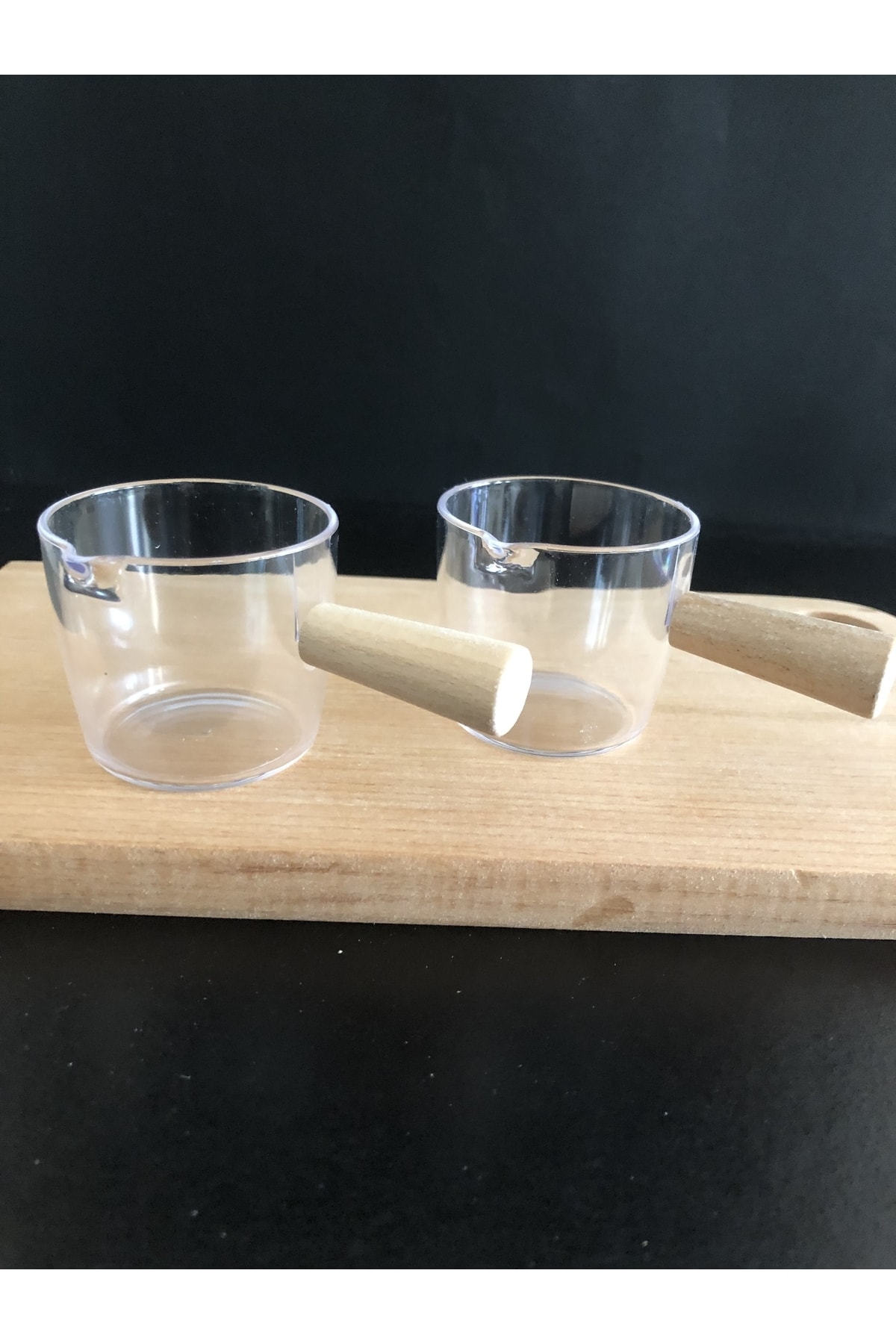 DİBA AVM 2 Li Ahşap Sağlı Reçellik Mini Sosluk Sunumluk Kahvaltı Tabağı ...