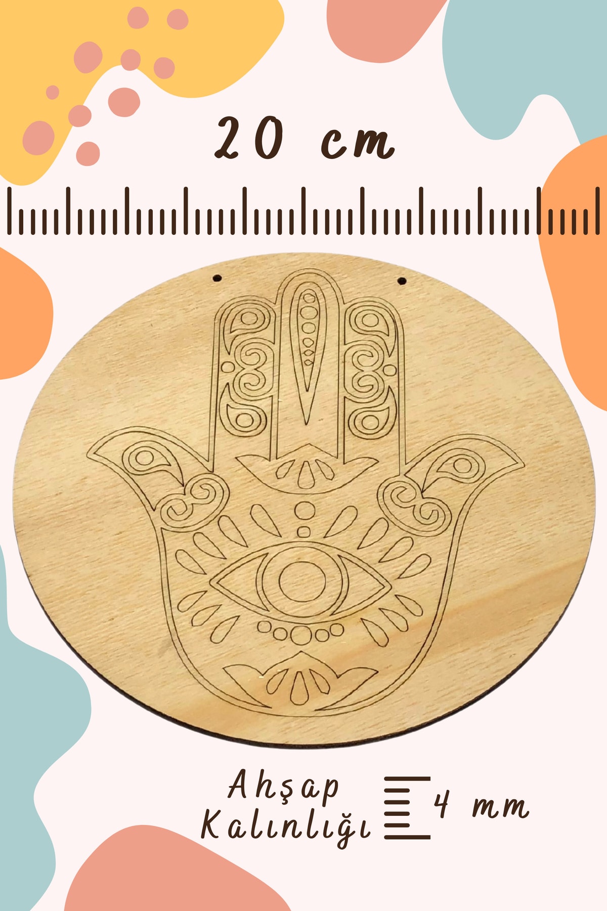 Art inside Hamsa Fatma Ana Eli Ahşap Boyama Tuval Seti Hediye Hobi Kiti ...