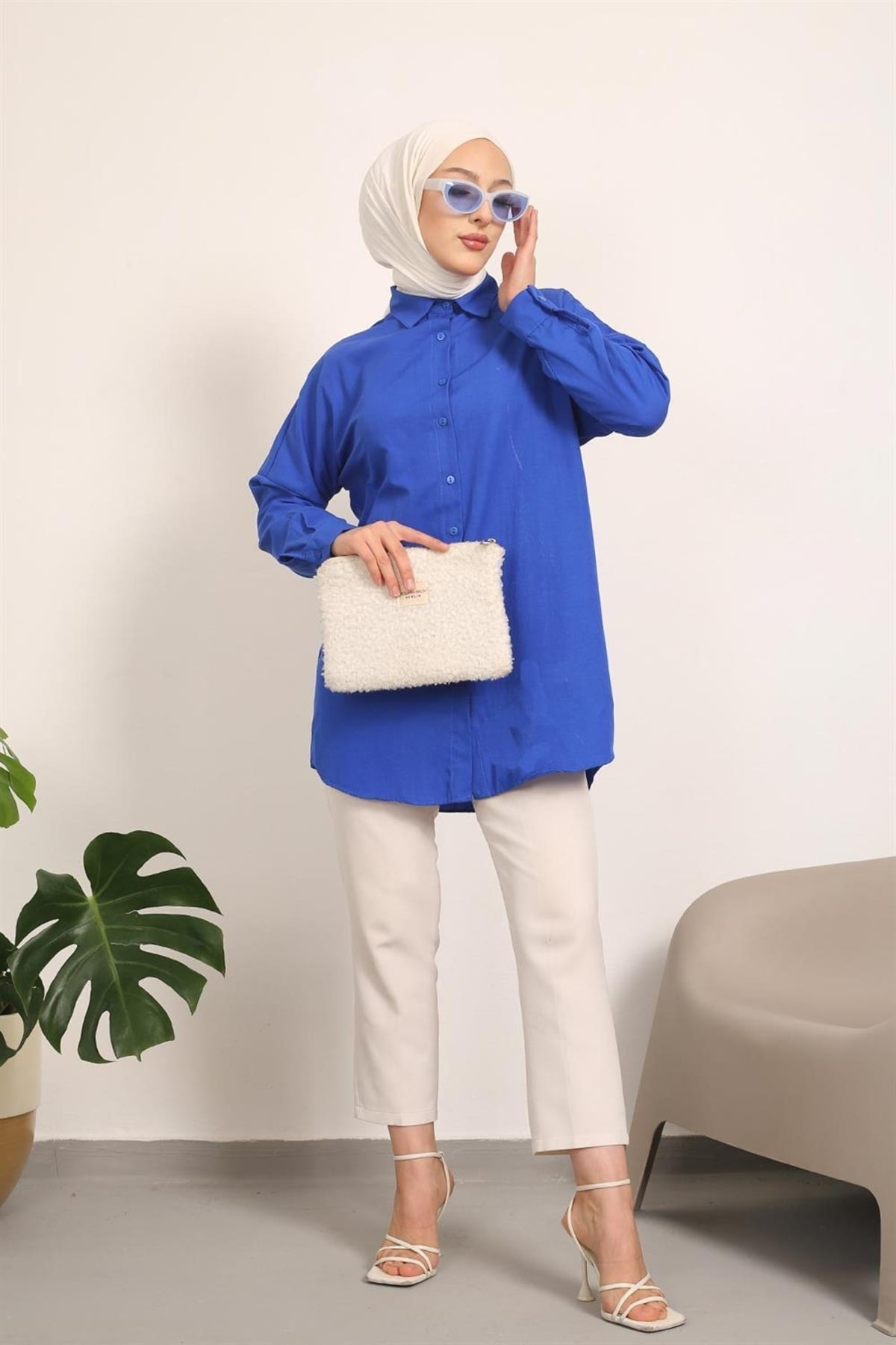 Mega Life Terikoton Gömlek Saks Mavisi Fiyatı, Yorumları - Trendyol