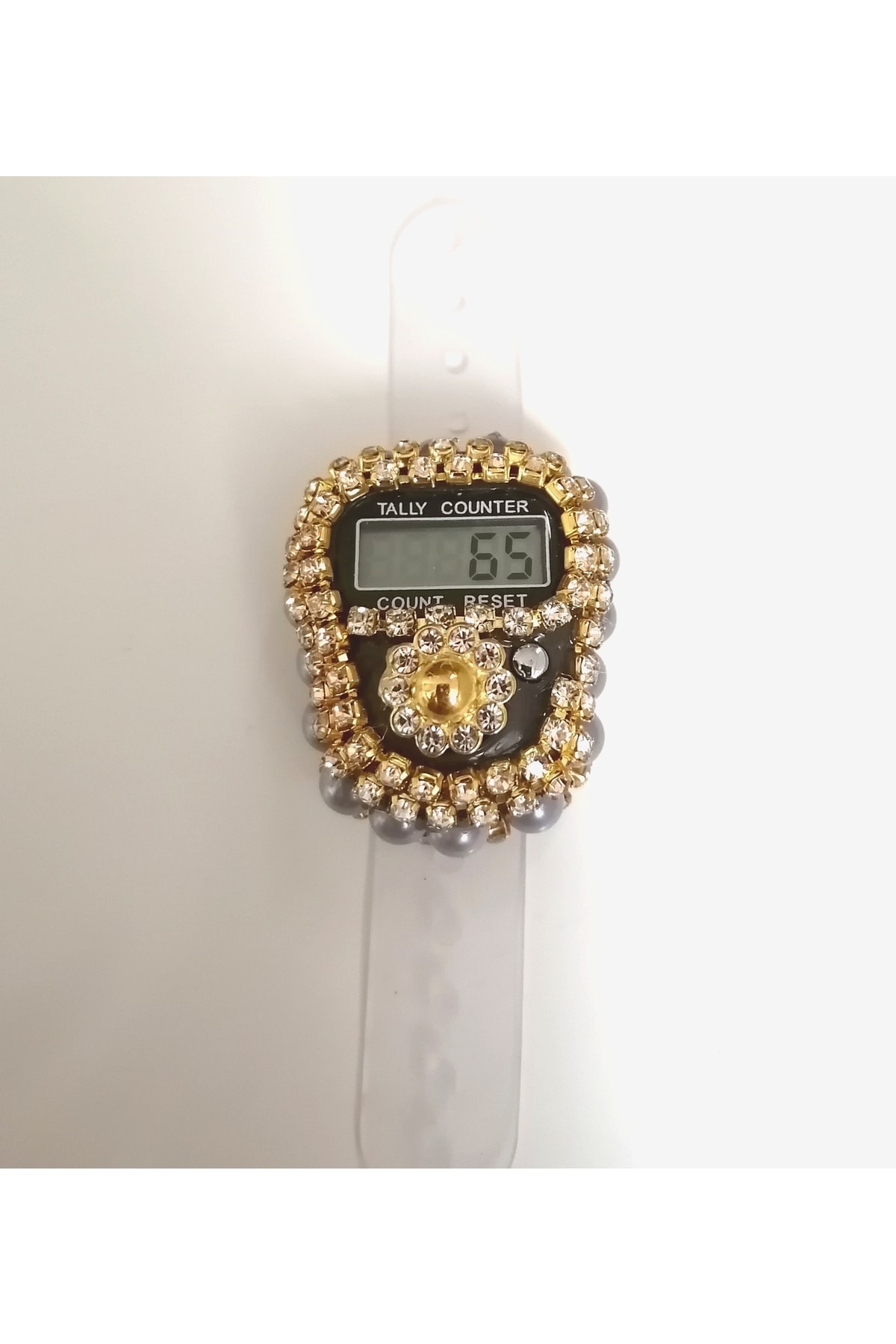 EYO Taşlı Parmak Ayarlı Silikon Kayışlı Renkli Tesbih Sayaç Zikirmatik ...