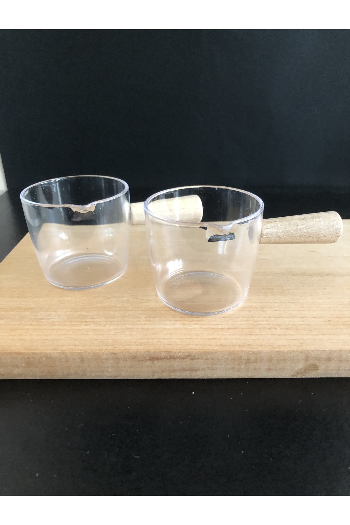 DİBA AVM 2 Li Ahşap Sağlı Reçellik Mini Sosluk Sunumluk Kahvaltı Tabağı ...