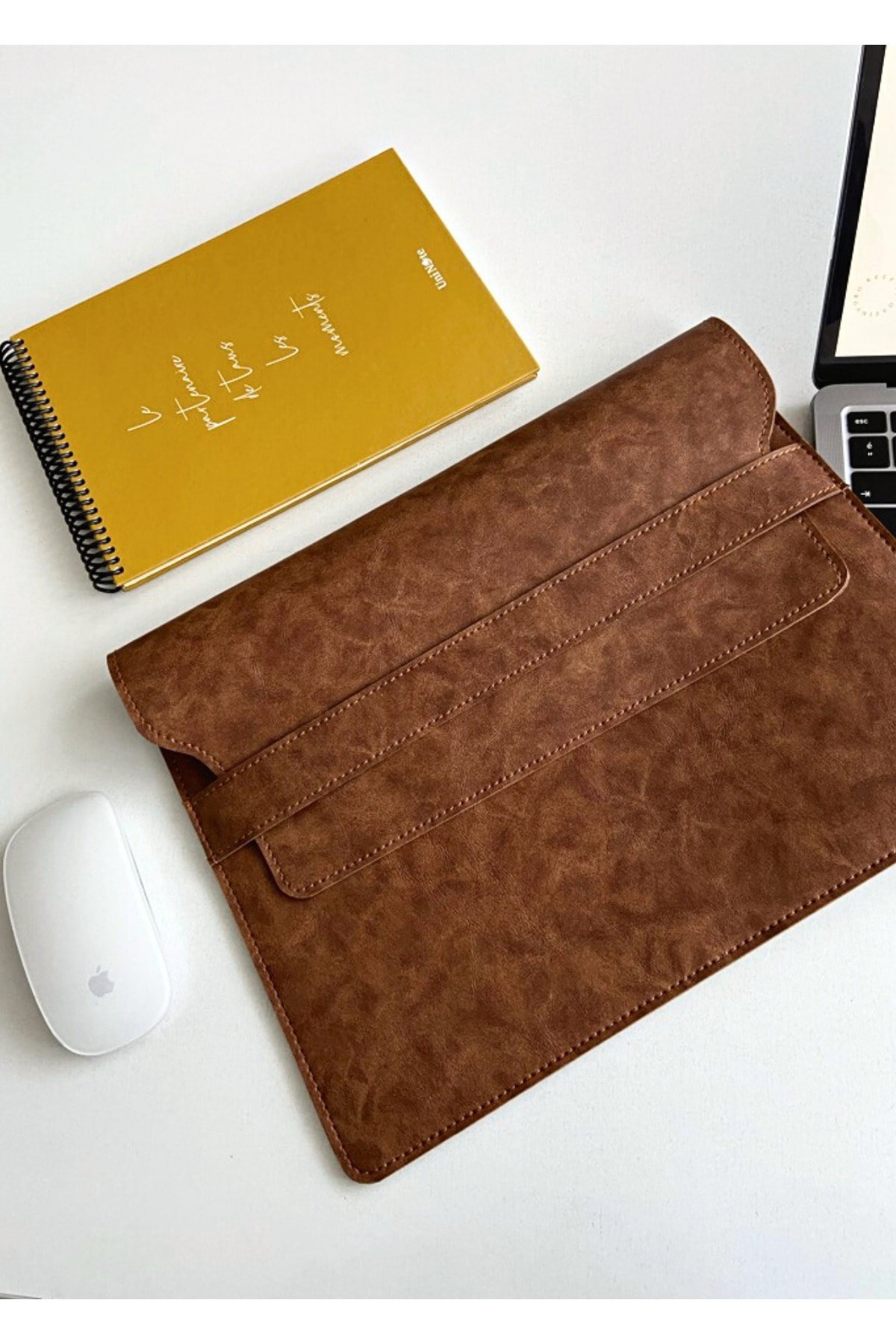DK LEATHER Pu Deri 13 13.3 Inç Notebook Laptop Kılıfı Macbook Air Pro ...
