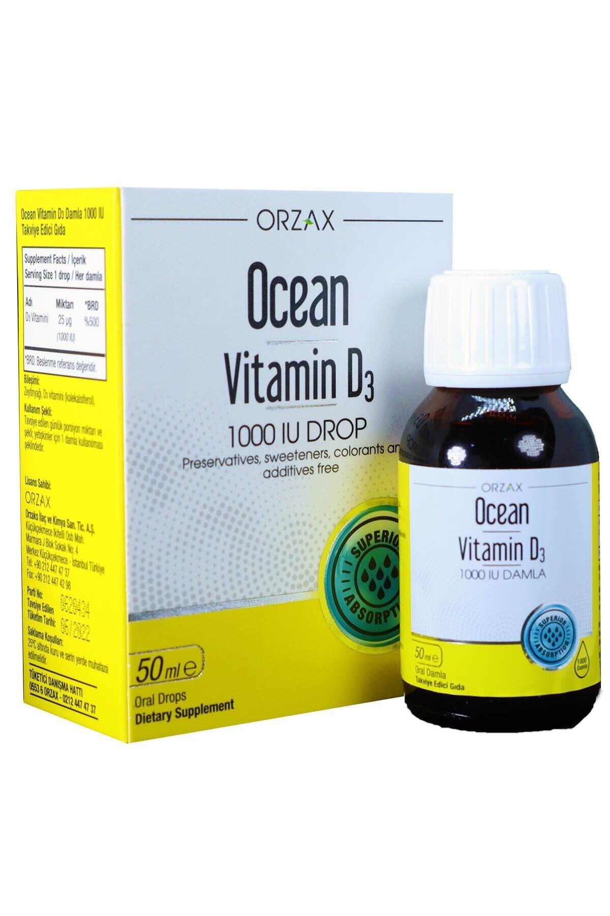 Ocean Vitamin D3 1000 Iu Damla 50 Ml - Fiyatı, Yorumları