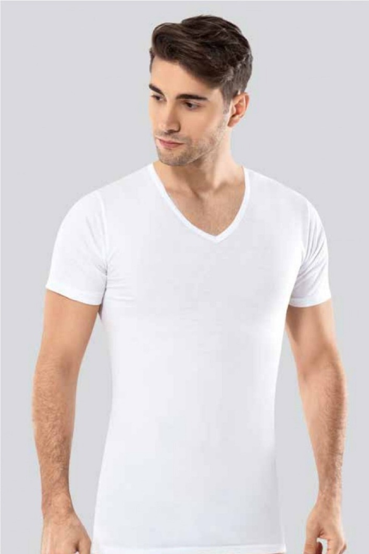 Anıt 5 Adet Penye V Yaka Kısa Kol Erkek Fanila %100 Pamuk(penye)Fiyatı ...