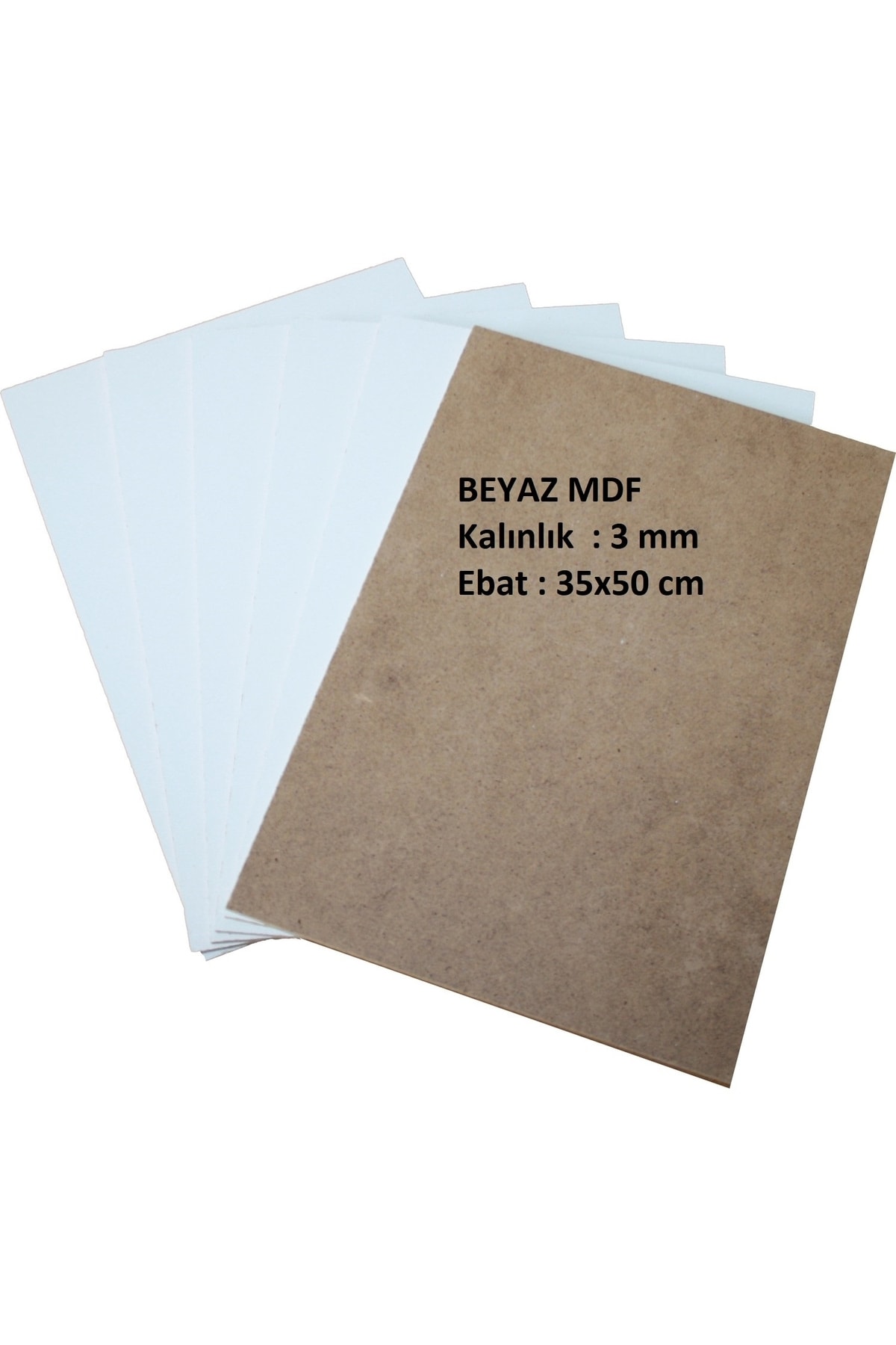 mobilreyon - 5 Adet Beyaz Mdf Duralit 3 Mm , 35x50 Cm (resim Kağıdı ...