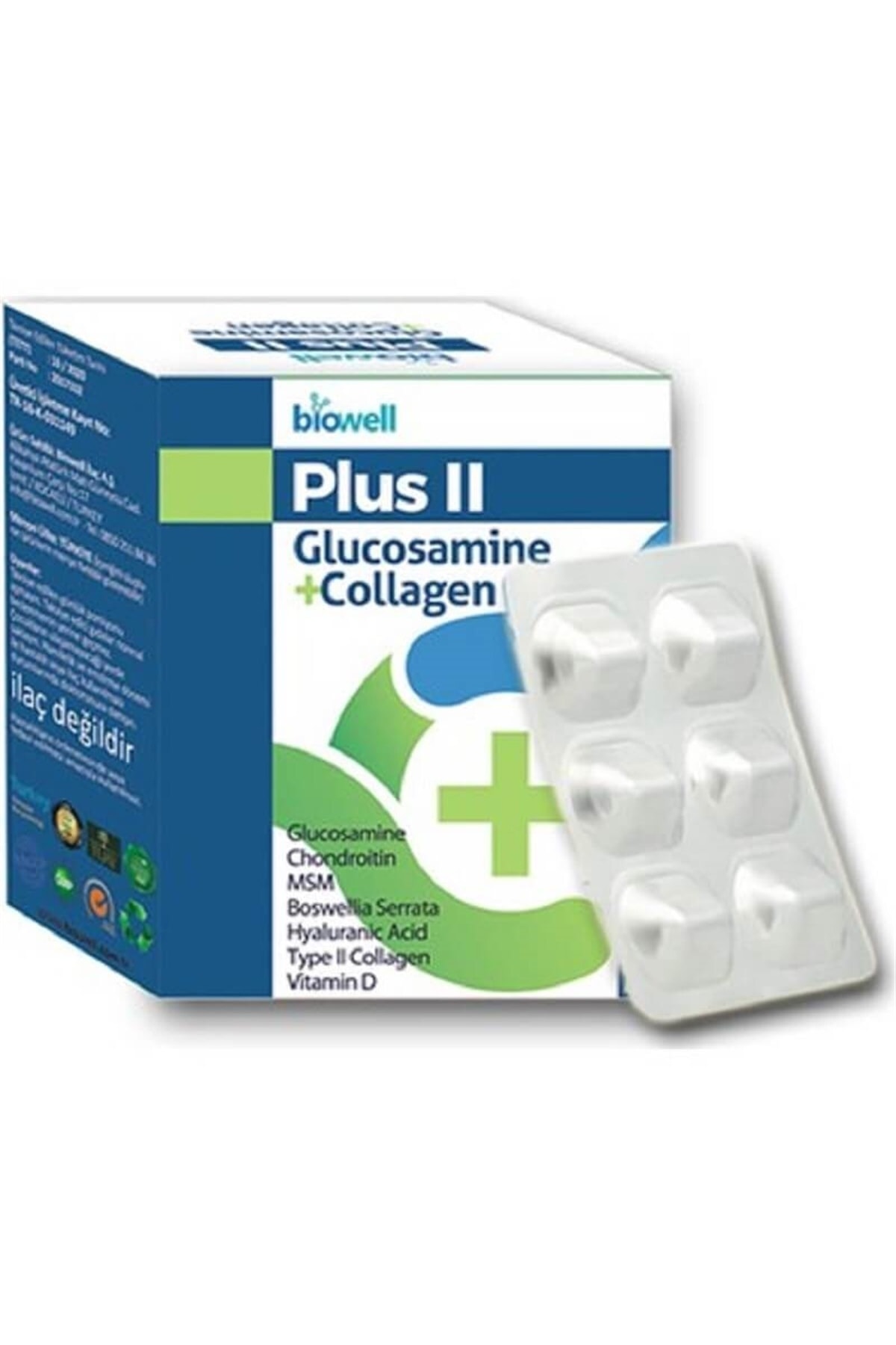 Biowell Plus Iı Glucosamine + Collagen 60 Kapsül Fiyatı, Yorumları ...