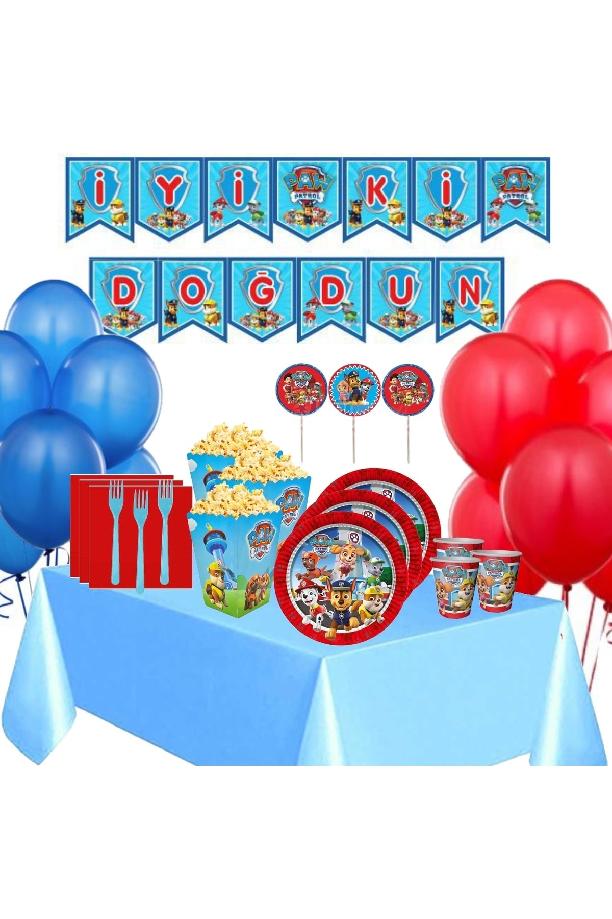 Paparti 8 Kişilik Paw Petrol Doğum Günü Parti Konsepti Toplu Set Fiyatı, Yorumları - Trendyol