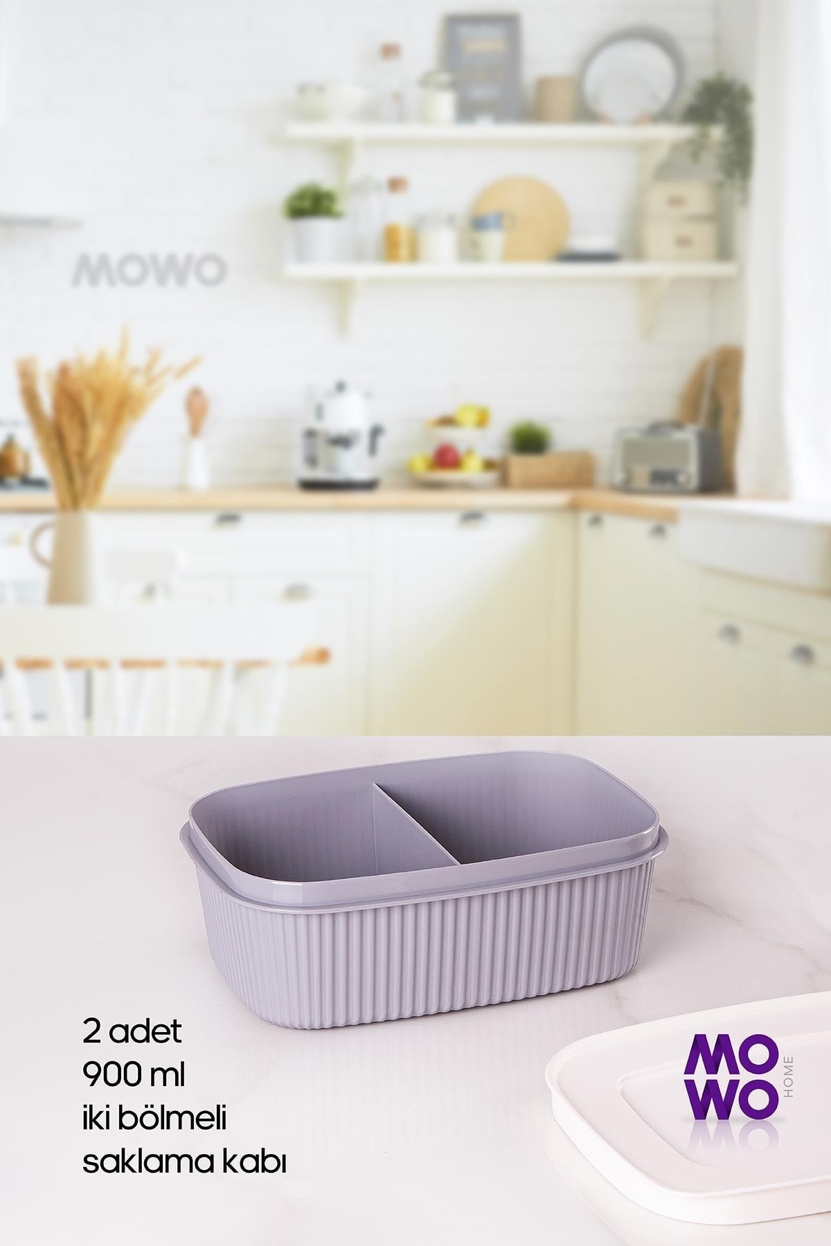 Mowo Home Trove 900 Ml-600 Ml 5'li Kapaklı Iki Gözlü Kahvaltı Buzdolabı ...