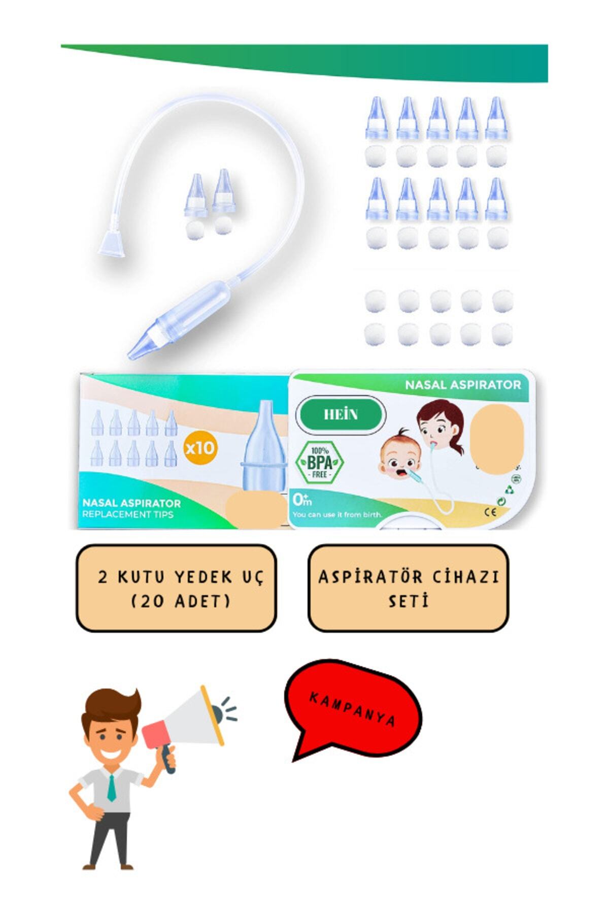 HeiN Bebek Burun Aspiratörü Yedek Uç Seti Paket Çocuk Bebek Burun Açıcı ...