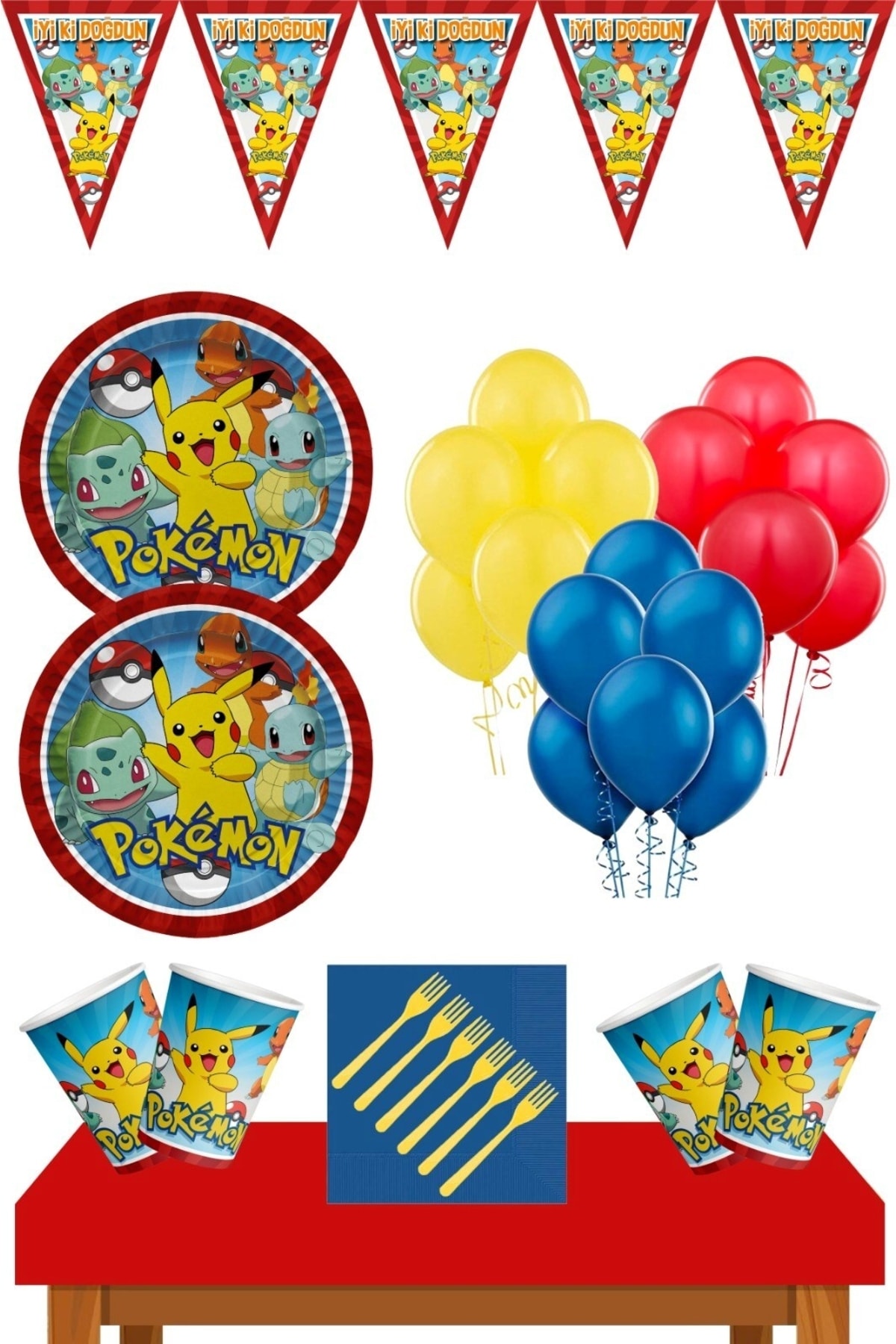 Parti Furyası Pokemon Birthday Concept 24 Person Pokemon Birthday Set ...