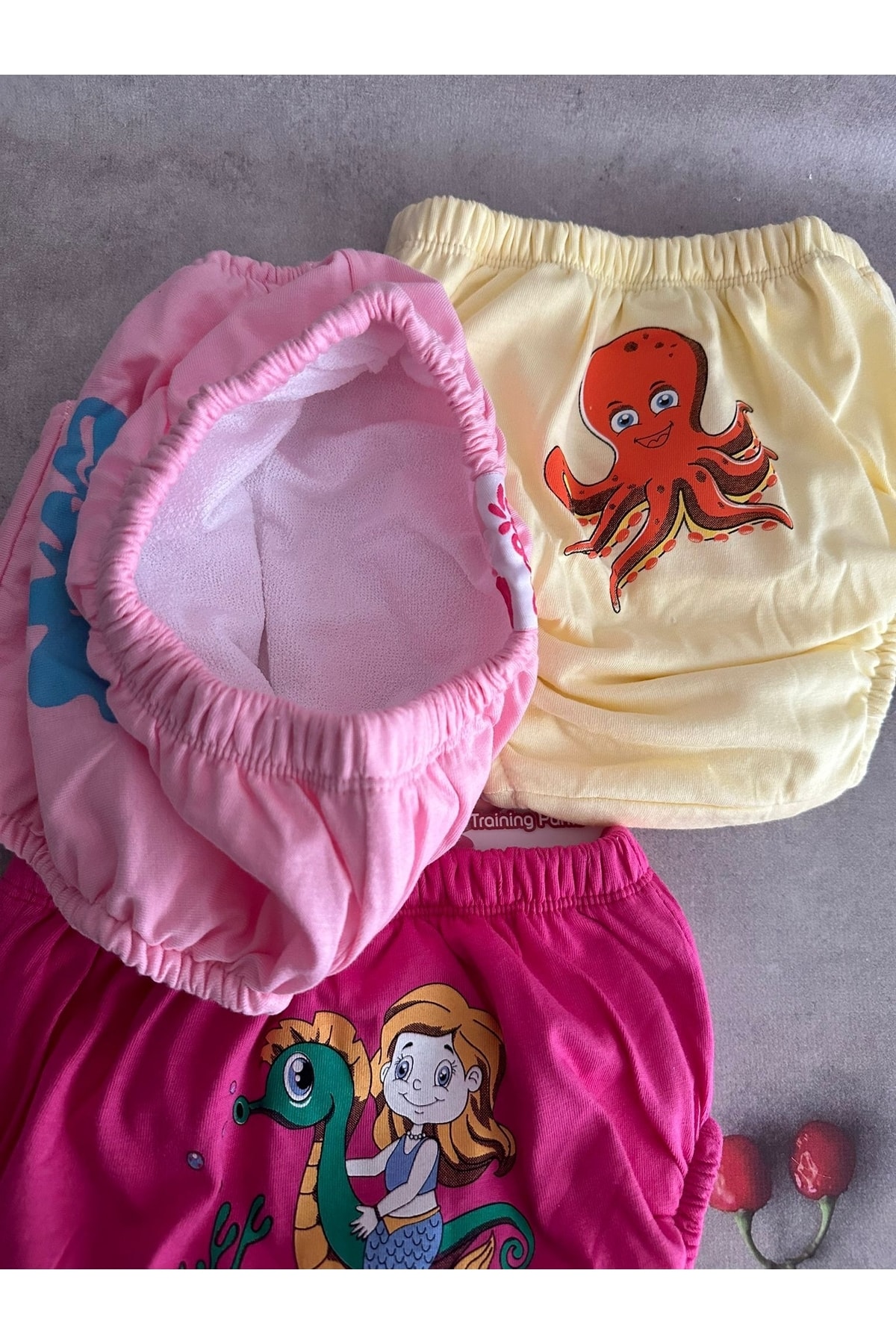 sun desing 3'lü Bebek Tuvalet Alıştırma Külodu Deniz Kızı Desenli ...