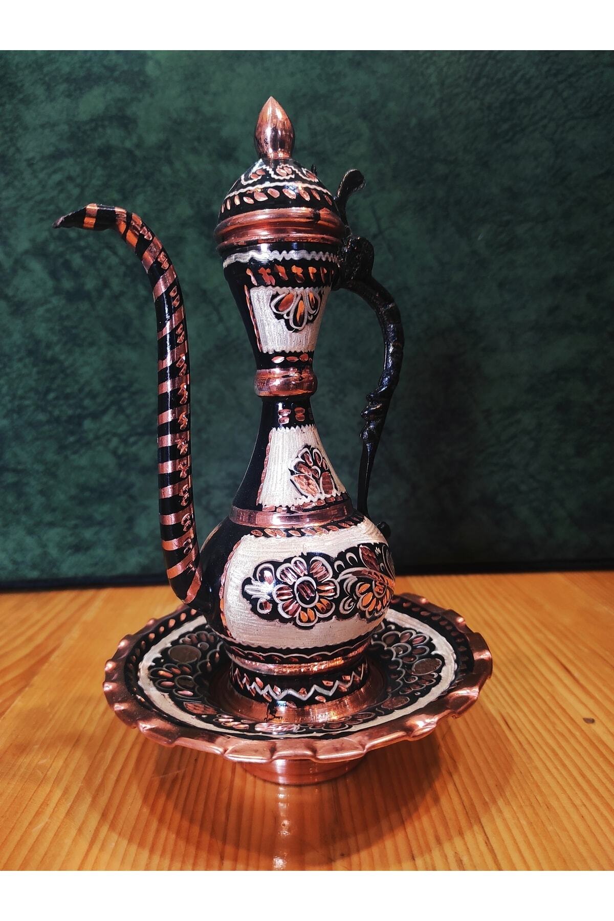 Usta bakırcılık Osmanlı Saray Ibrik Mini Boy Lengerli(tabaklı) Bakır ...