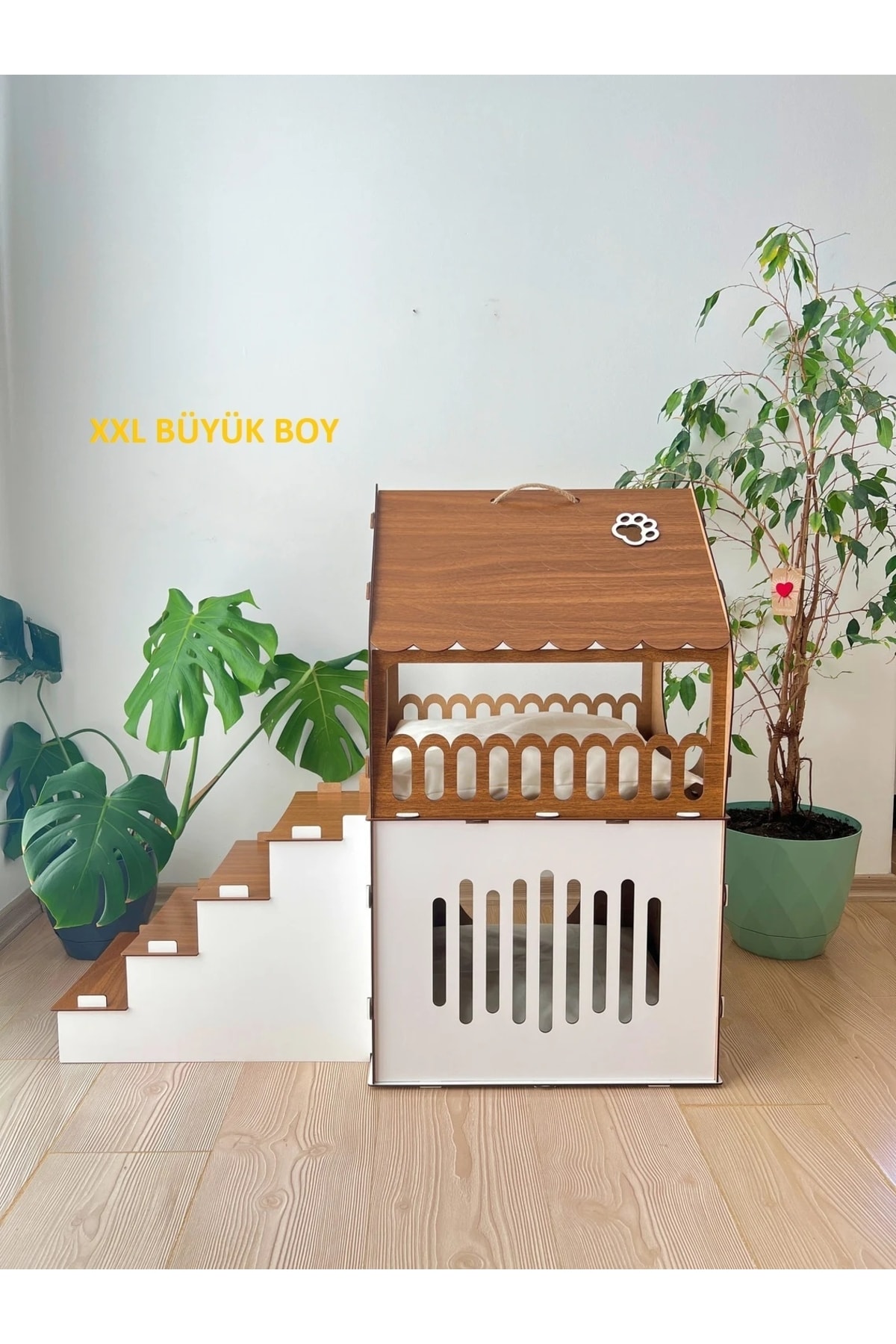 Genel Markalar Xxl Büyük Boy Ahşap Kedi Evi, Kedi Evi, 2 Katlı Kedi ...