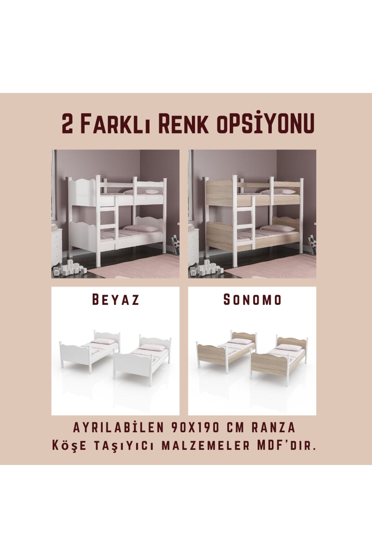 Baby Darling Cozy Merdivenli Ayrılabilen Ranza 90x190cm (mdf Taşıyıcı ...