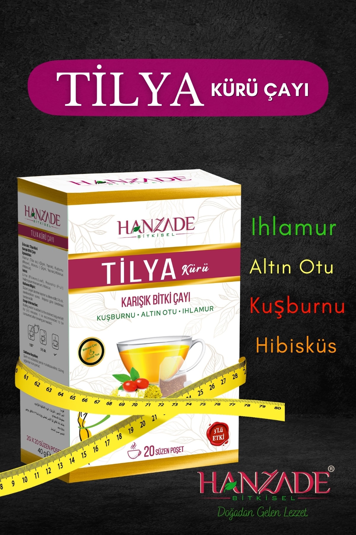 Hanzade Bitkisel Tilya Kürü Form Çayı Kuşburnu Altın Otu Ihlamur ...