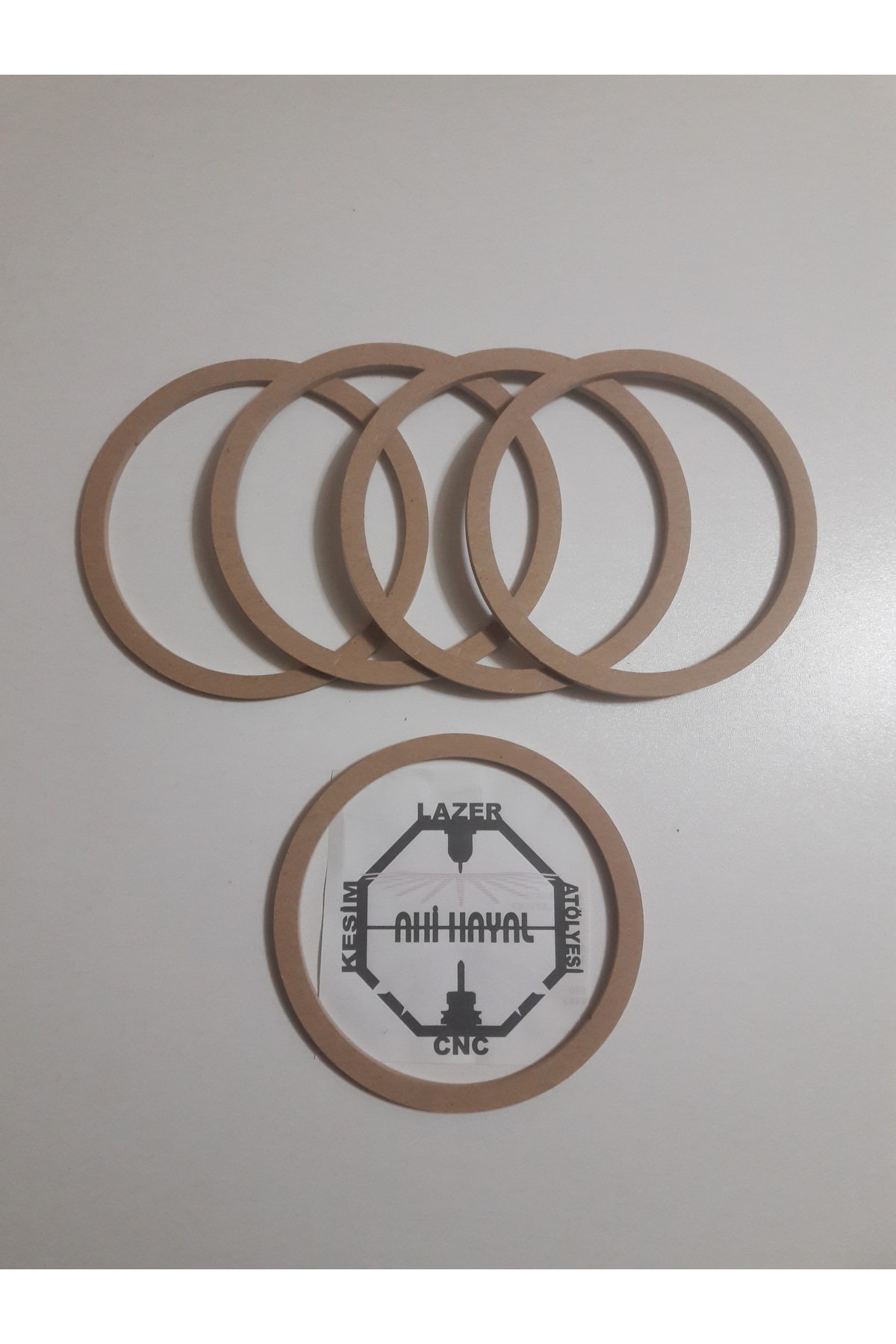 AHİ HAYAL ATÖLYESİ Ham Mdf Vidasız 17,5cm Çapında (1cm Eninde) 5'li ...