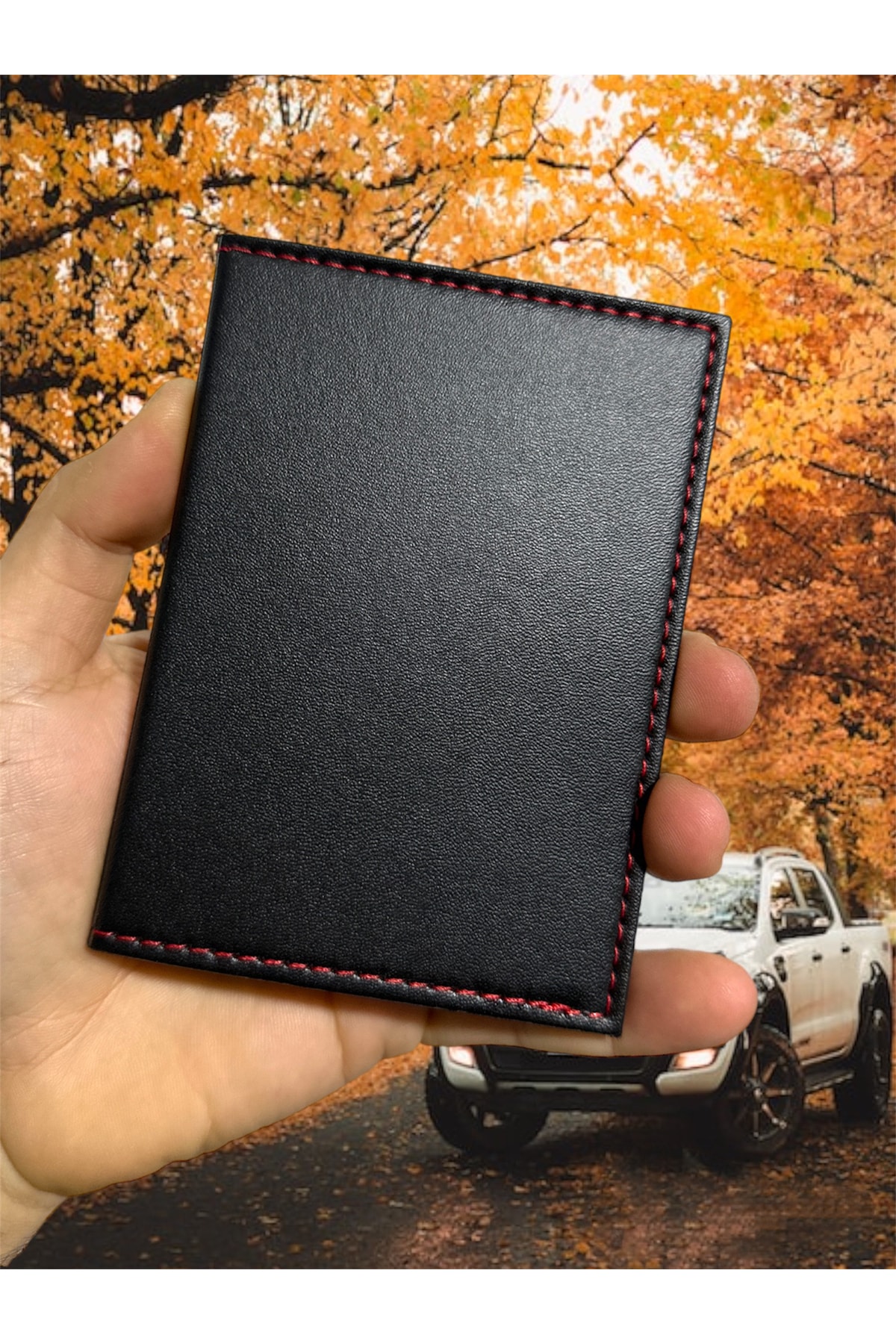 Gempo 3 Adet Ruhsat Kabı Premium Oto Ruhsat Kılıfı Vinleks Deri Dikişli ...