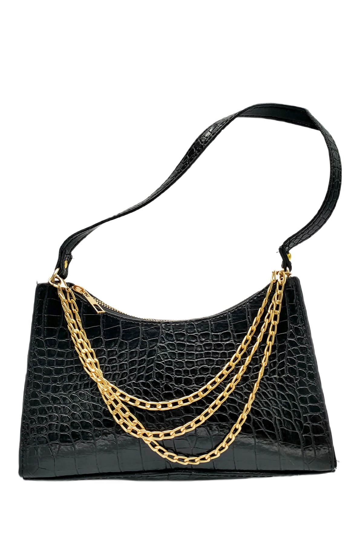 Posh Bags Olea Black Women's Hand Shoulder and Cross Chain Strap ...
