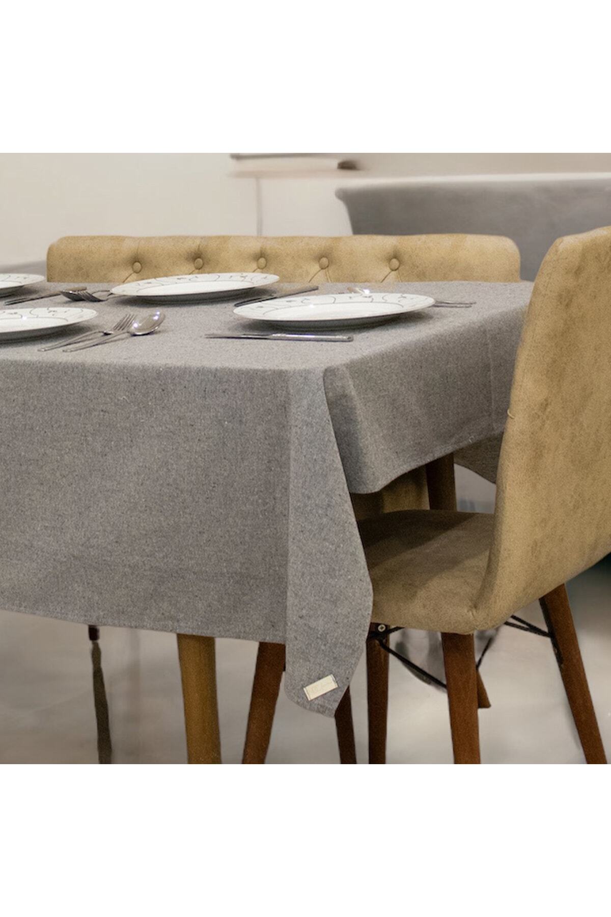 NDC HOME Gri Antrasit Pamuk Keten Masa Örtüsü Fiyatı, Yorumları - Trendyol