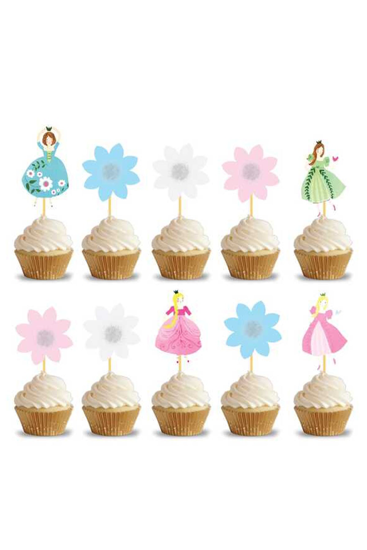 Trend Hediye Sepeti 10'lu Prenses Simli Parti Kürdanı , Cupcake Kürdanı ...