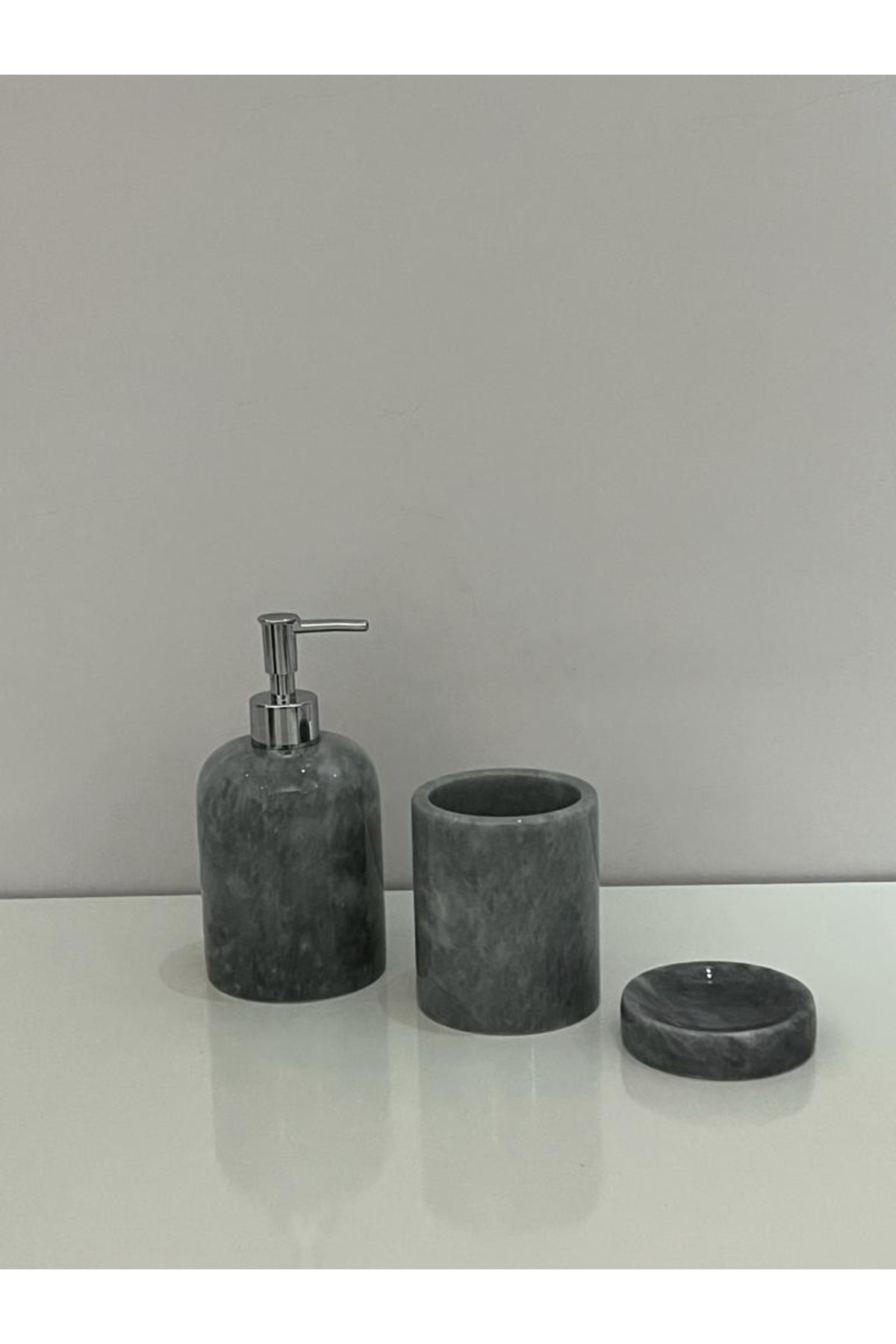 Genel Markalar Mermer Gri Mermer Banyo Seti 3'lü Gri 3 Fiyatı ...