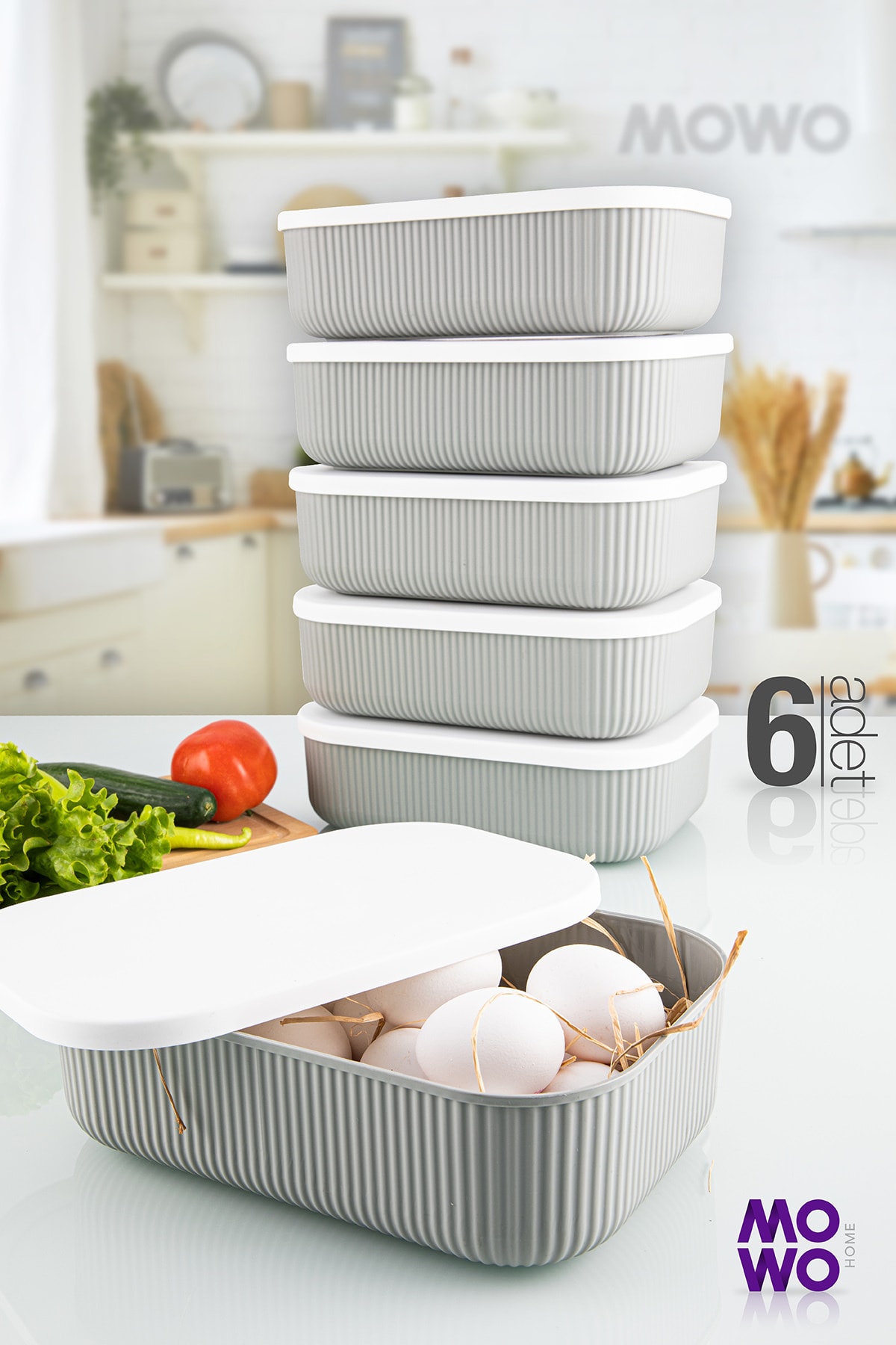 Mowo Home Trove 6 Adet 3.2 Lt Mutfak Saklama Kabı, Nofrost Derindon ...