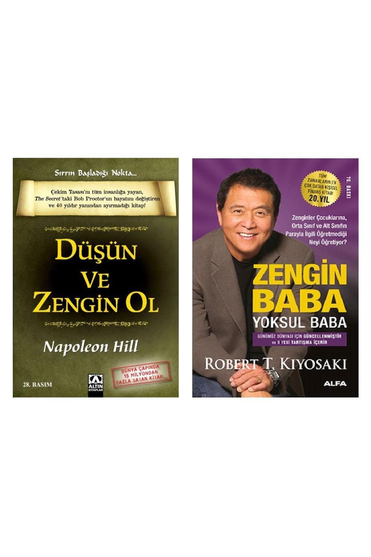 Alfa Yayınları Düşün Ve Zengin Ol + Zengin Baba Yoksul Baba (2 Kitap ...