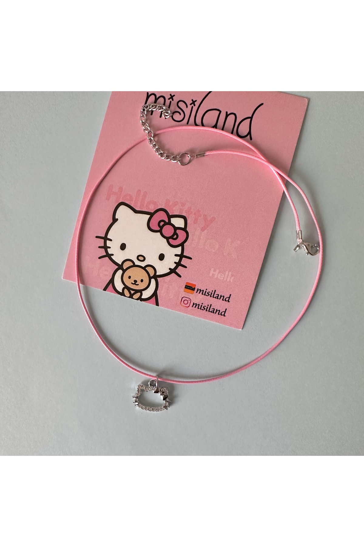 Misiland Hello Kitty Kore Ipli Zirkon Taşlı Kolye 40 Cm Fiyatı ...