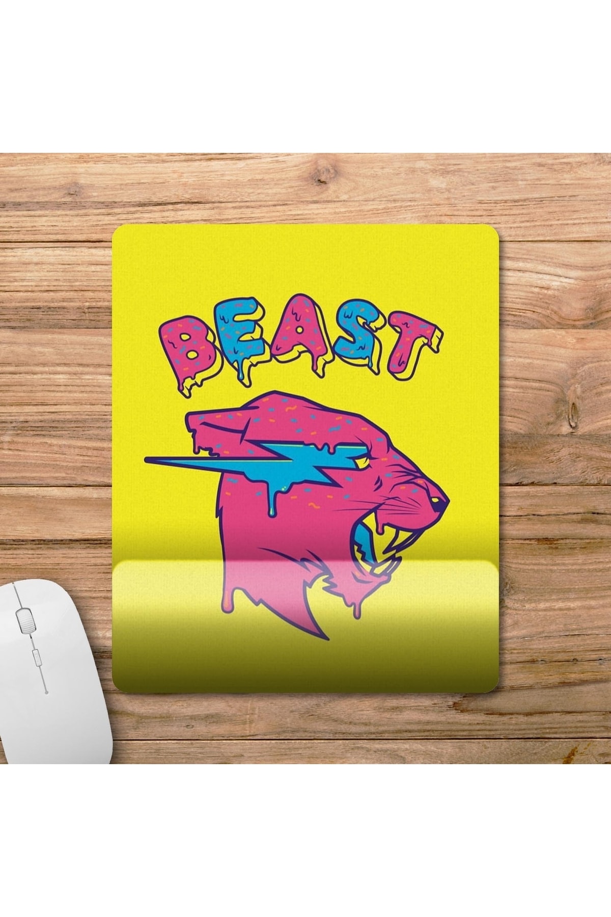 Pixxa Mr. Beast model podloge za miša sa podrškom za zglob - 4 - Trendyol