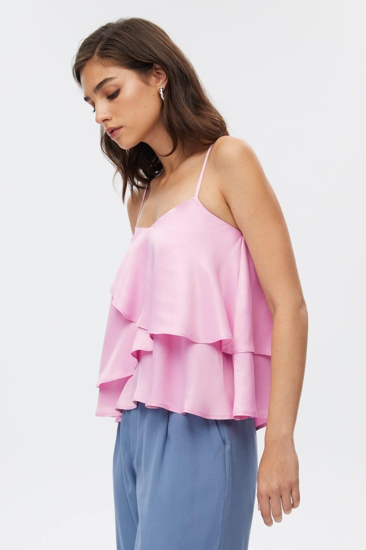 STELLA PULVIS Pembe Ipli Bluz Fiyatı, Yorumları - Trendyol