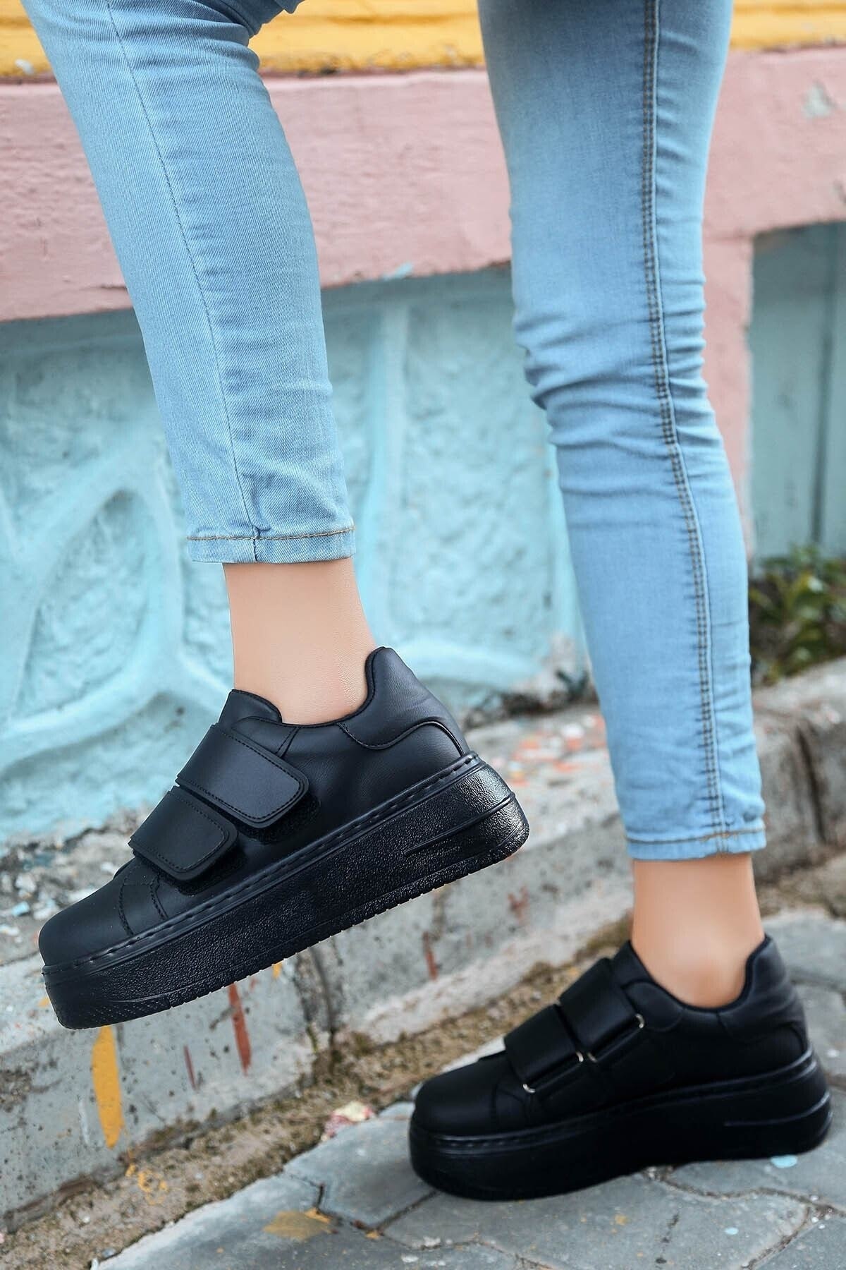 MYBB SHOES Siyah Inter Taban Cırtlı Spor Ayakkabı Fiyatı, Yorumları - Trendyol