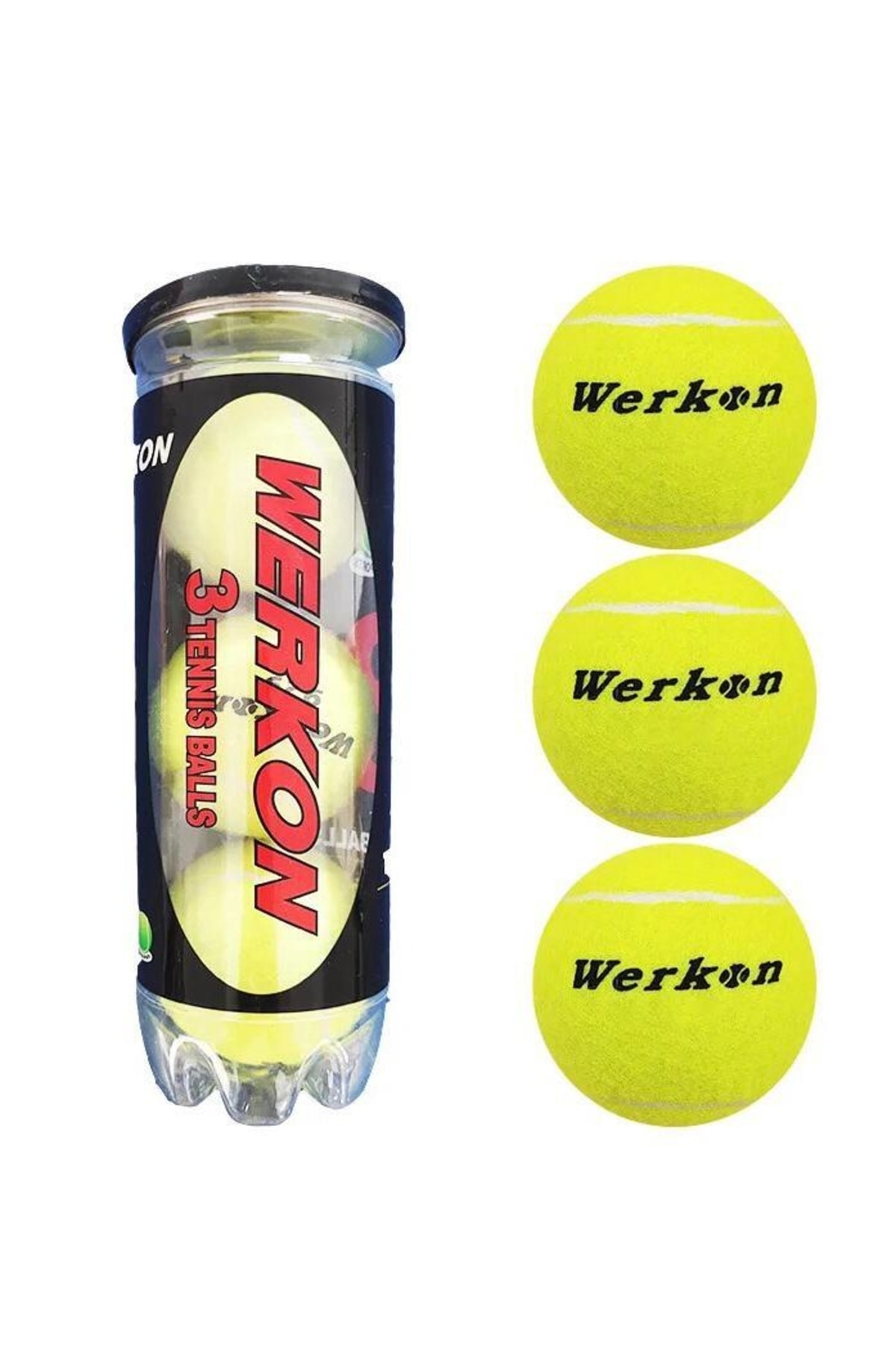 Werkon 3'lü Tenis Topu Vakumlu Ambalajda - Fiyatı, Yorumları