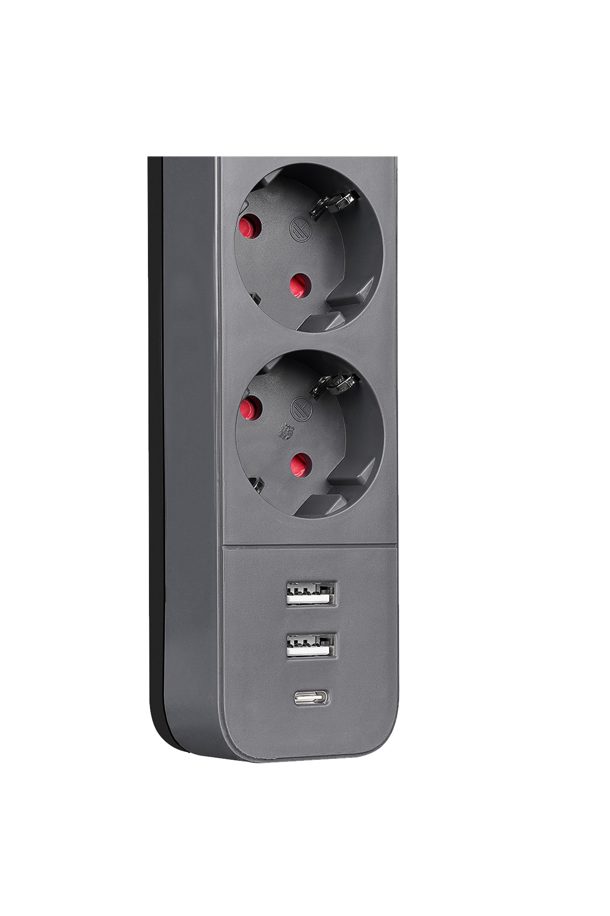 S-Link 2 Usb + 1type C 750 Joule 3 Lu Akım Korumalı Prız Koyu Grı ...