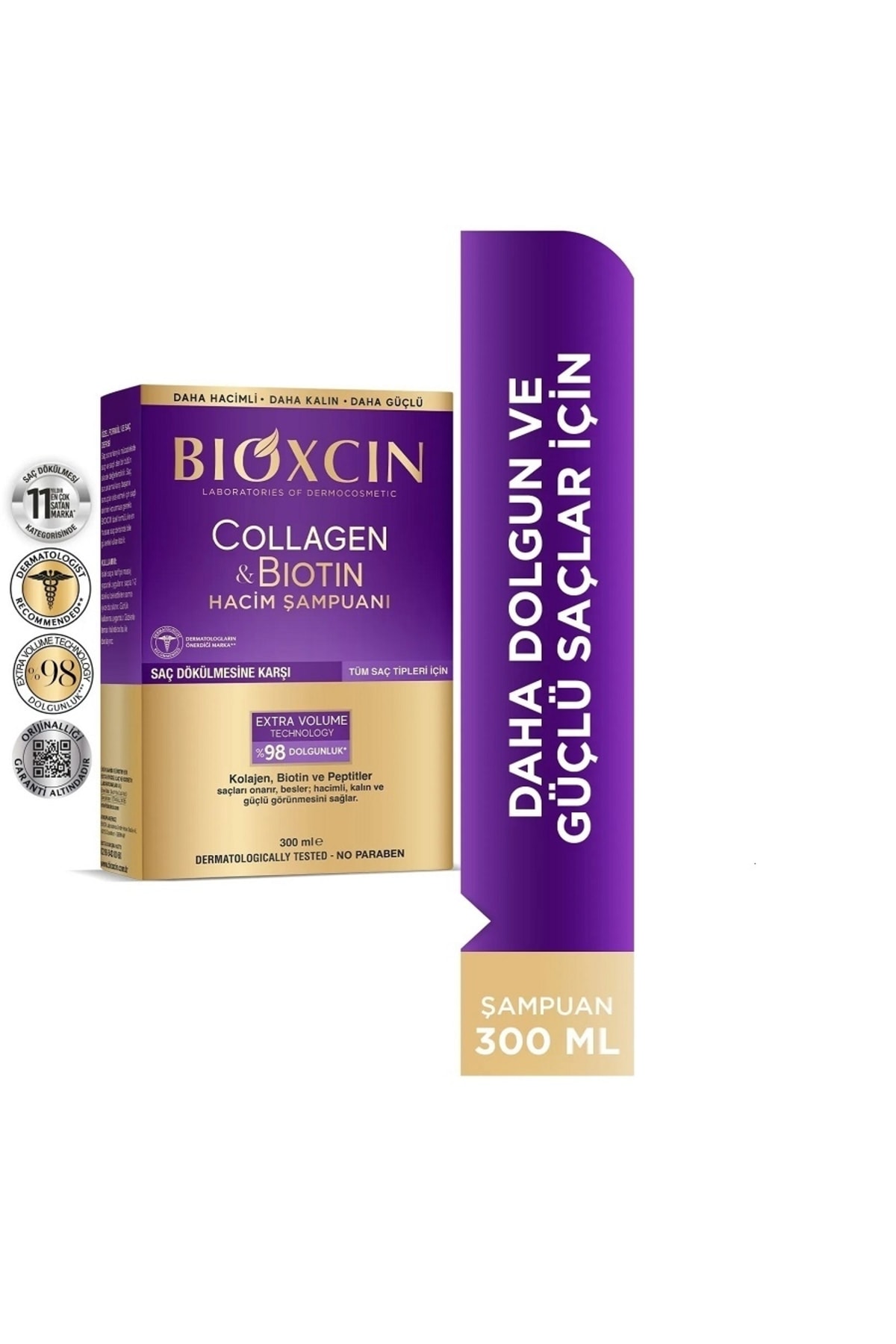 Bioxcin Collagen & Biotin Ekstra Hacim & Dolgunlaştırıcı Şampuan 300 Ml ...