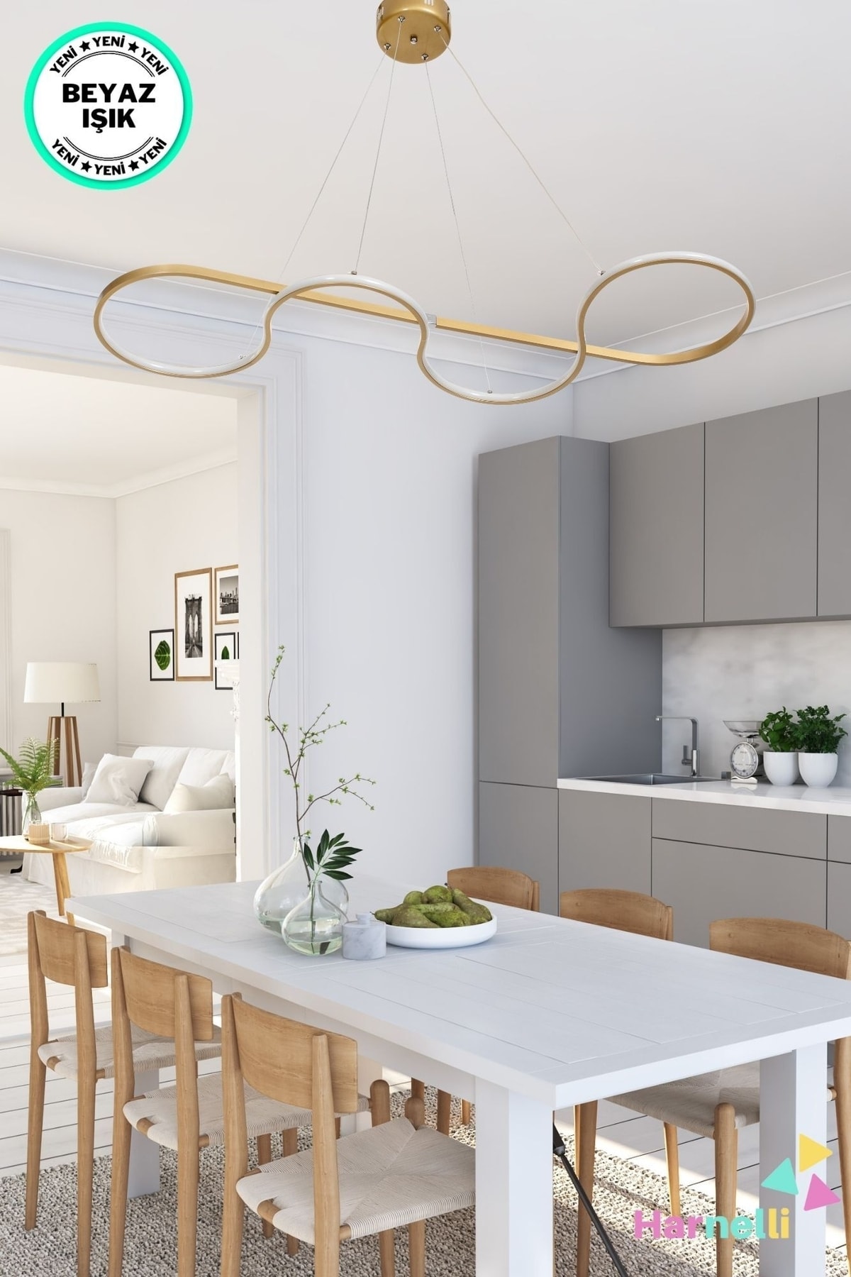 Harnelli Modern Tasarım Beyaz Ledli Avize Fiyatı, Yorumları - Trendyol