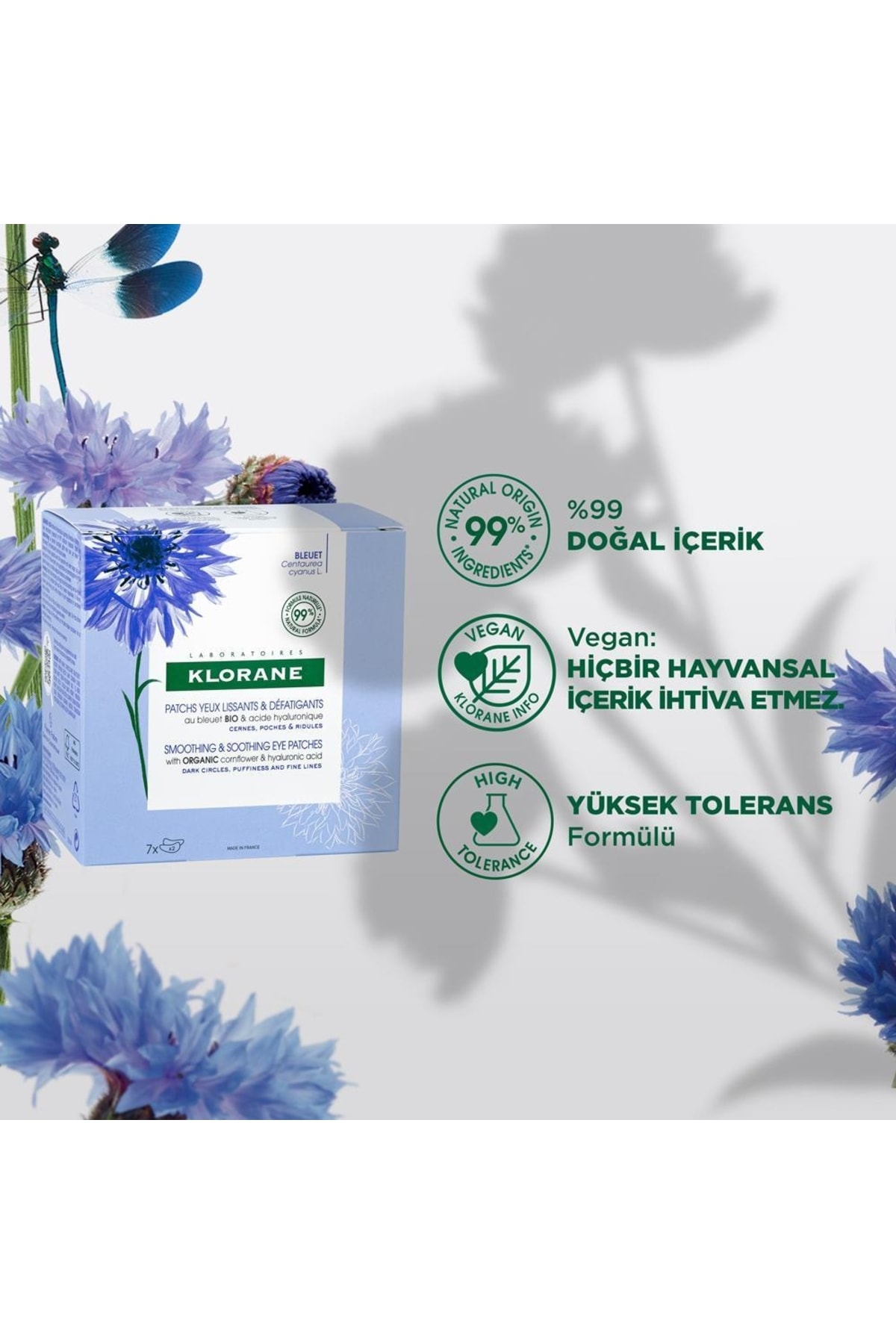 Klorane Mavi Kantaron Özlü Eye Patch Göz Altı Maskesi 7x - Fiyatı ...