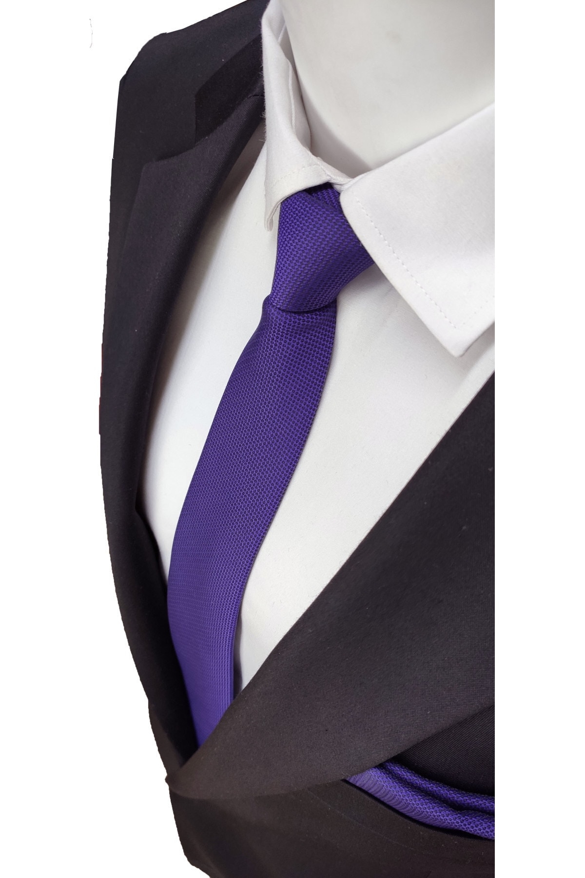 Elegante Cravatte Mor Renk Armürlü Dokuma Kravat Ve Mendil Fiyatı ...