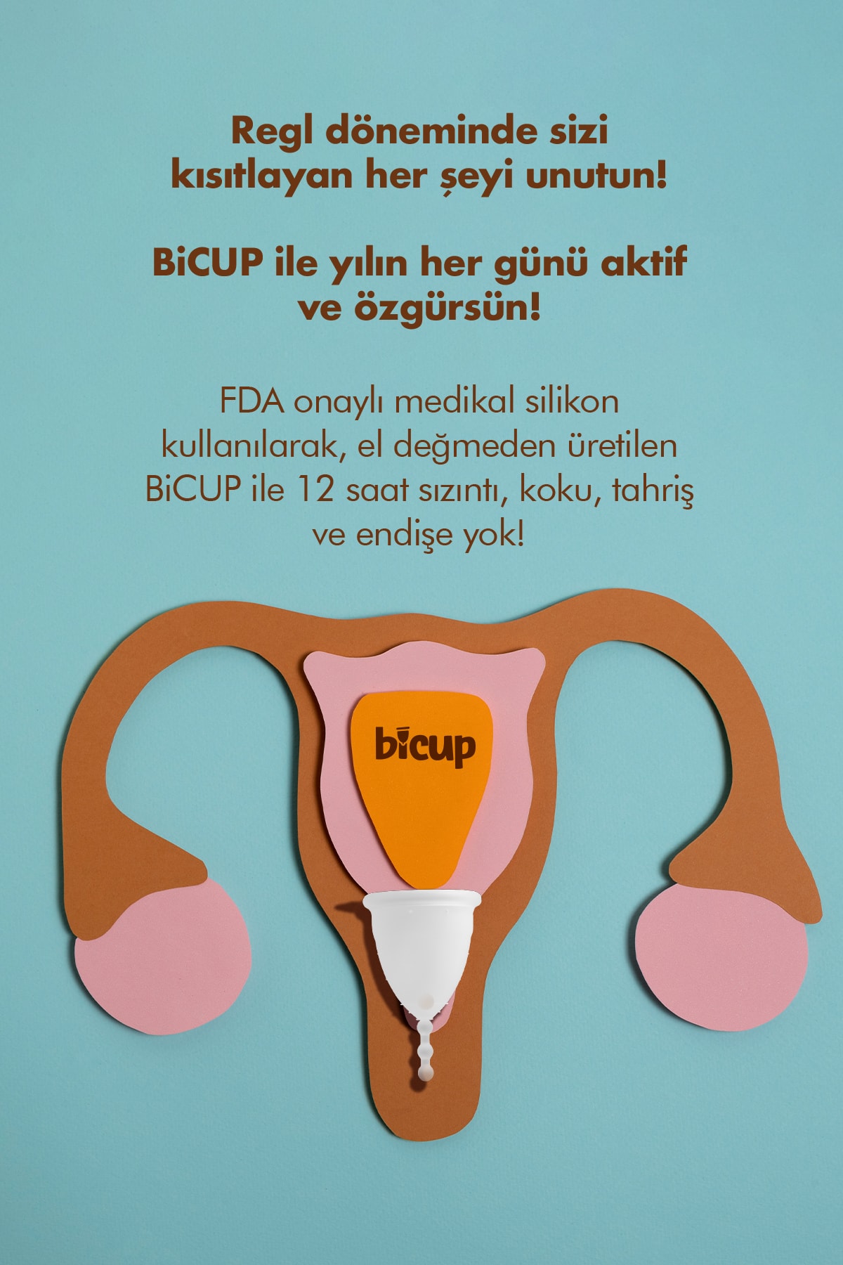 BiCUP Small Menstrual Cup Fda Onaylı, Antialerjik, Vegan, Menstrüel Kap (REGL KABI VE STERİL ...