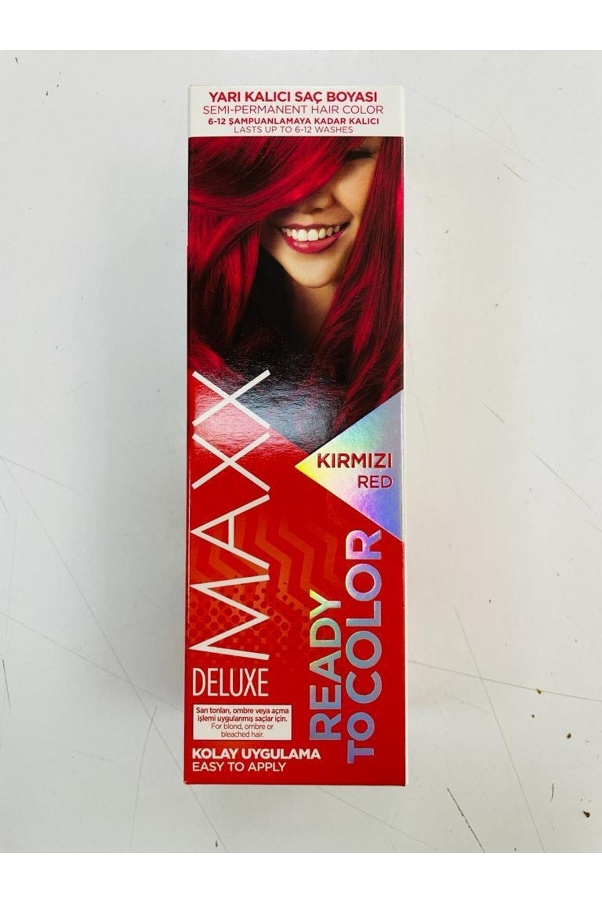 MAXX DELUXE Maxx Ready To Color Yarı Kalıcı Saç Boyası - Kırmızı Fiyatı ...