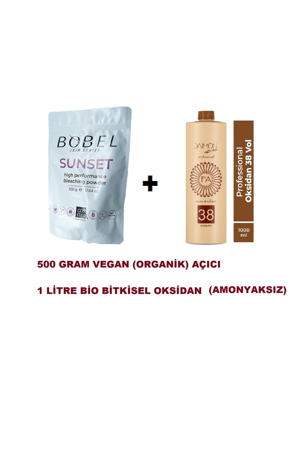 محصول روشن کننده رنگ مو بازکن وگان غروب خورشید + 38 جلد اکسیدان گیاهی ...