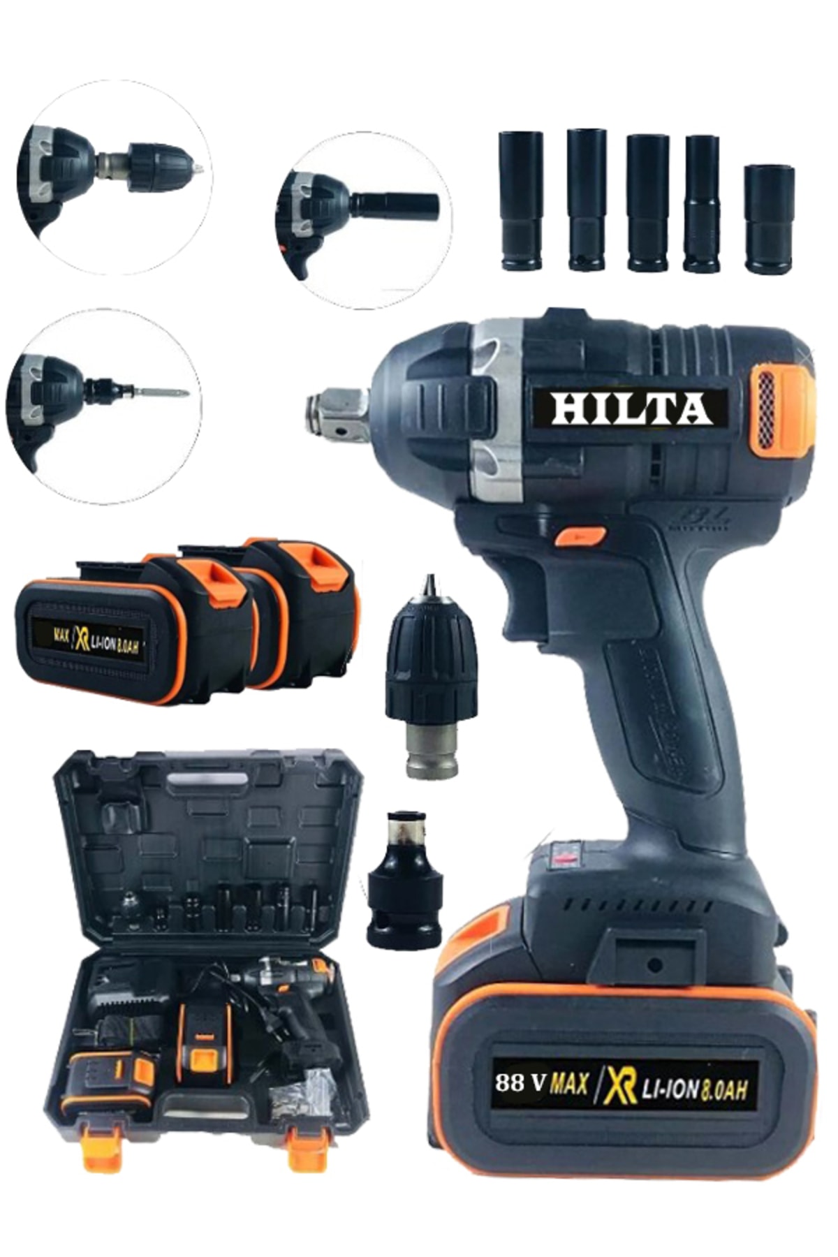 Hilta Power Germany 88 V 10 Ah Motor Korumalı Çelik Şanzıman Çift Akülü ...