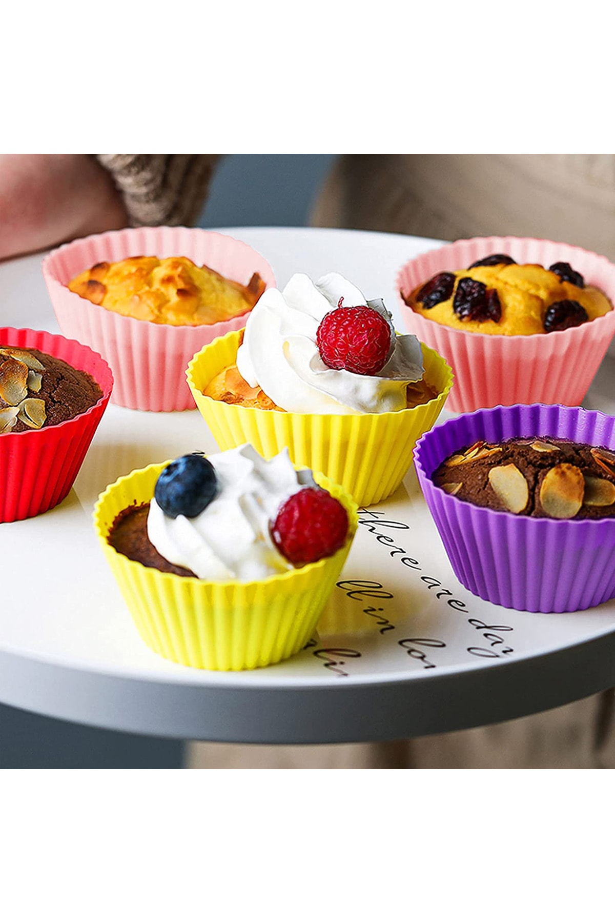 SILVERSTAR Muffin Silikon Mini Kek Kalıbı-24 Adet Muffin Kapsül ...