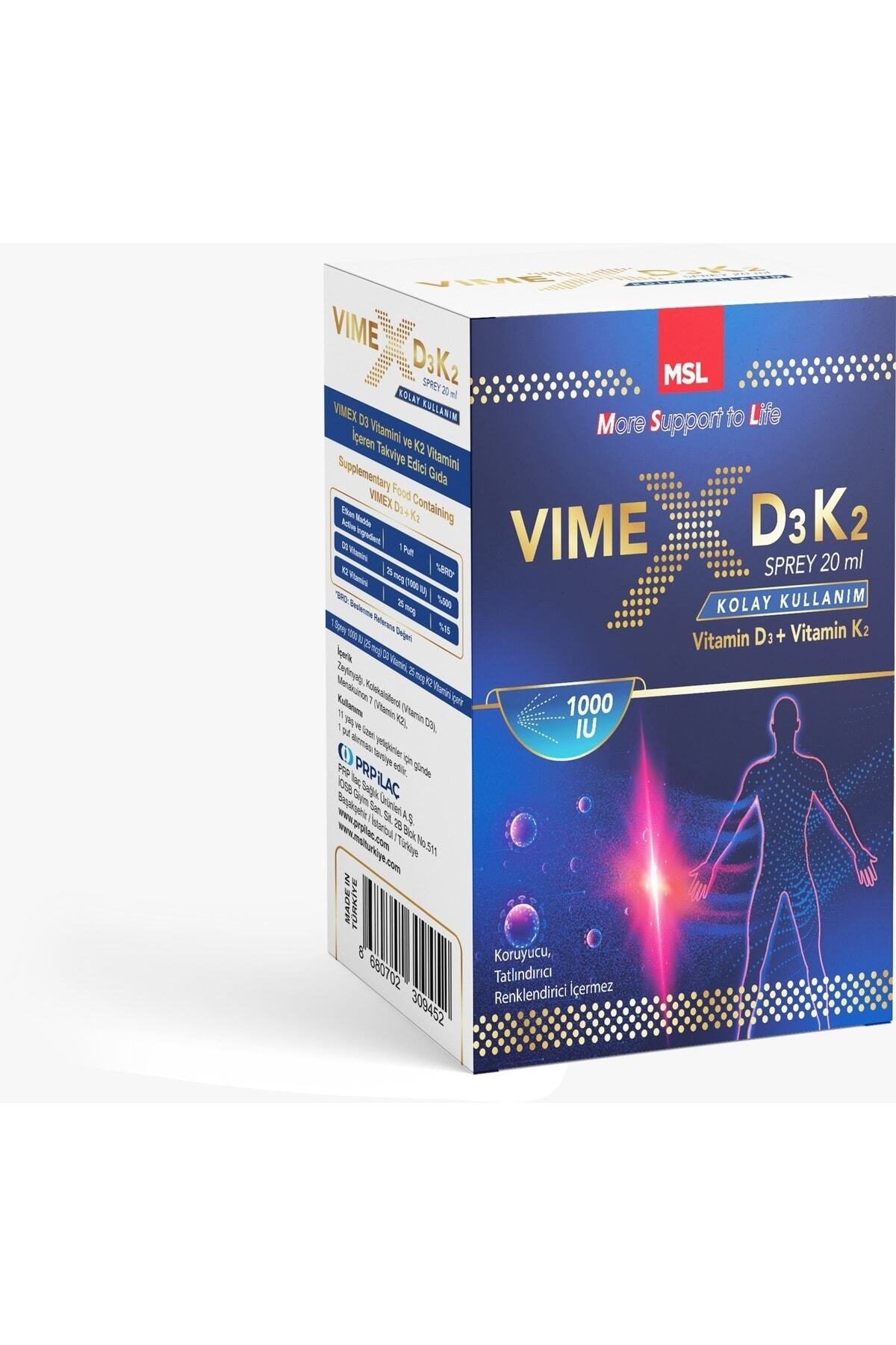 MSL Vimex D3k2 Vitamin D3k2 Sprey 20 ml Fiyatı, Yorumları - Trendyol