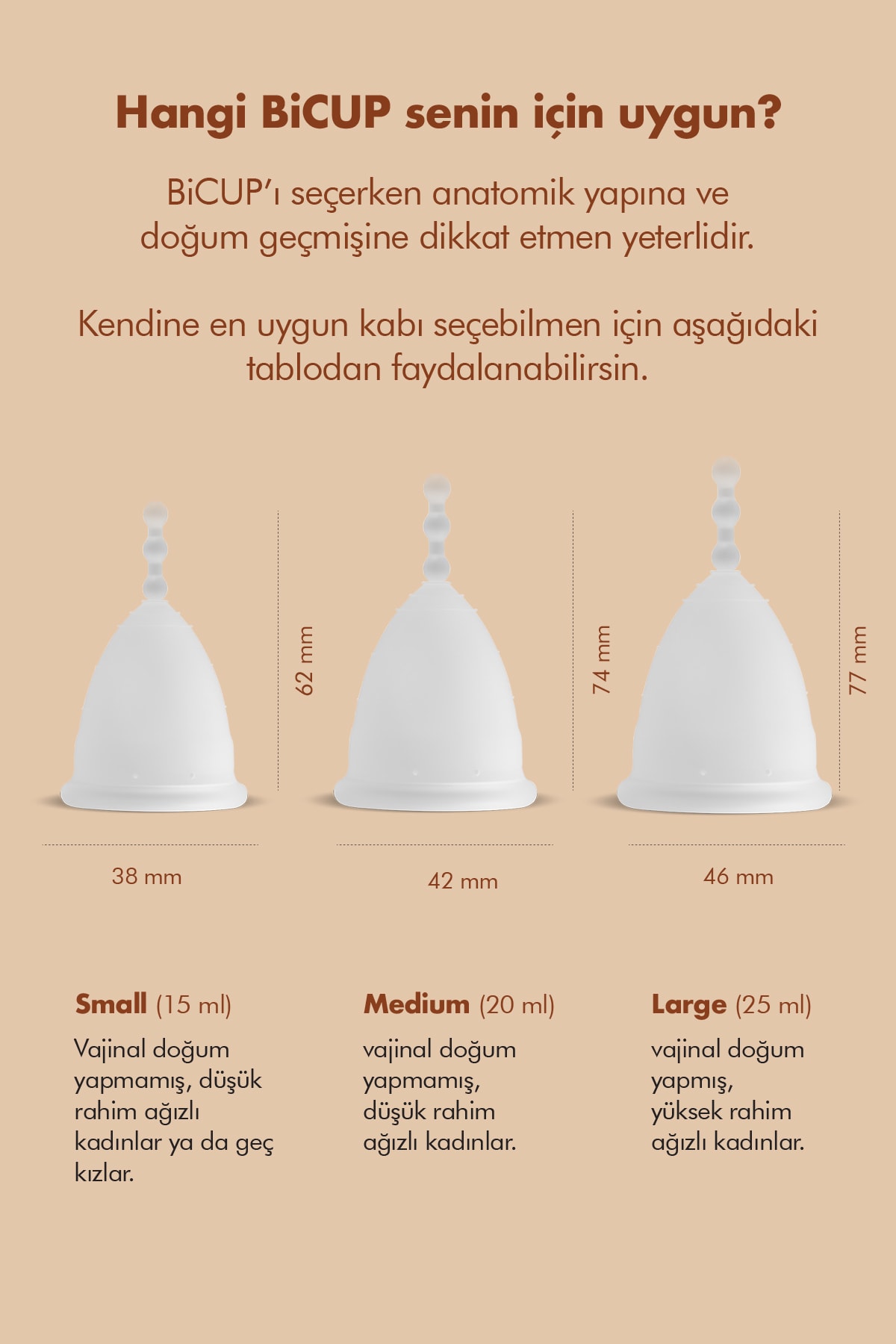 BiCUP Small Menstrual Cup Fda Onaylı, Antialerjik, Vegan, Menstrüel Kap (REGL KABI VE STERİL ...