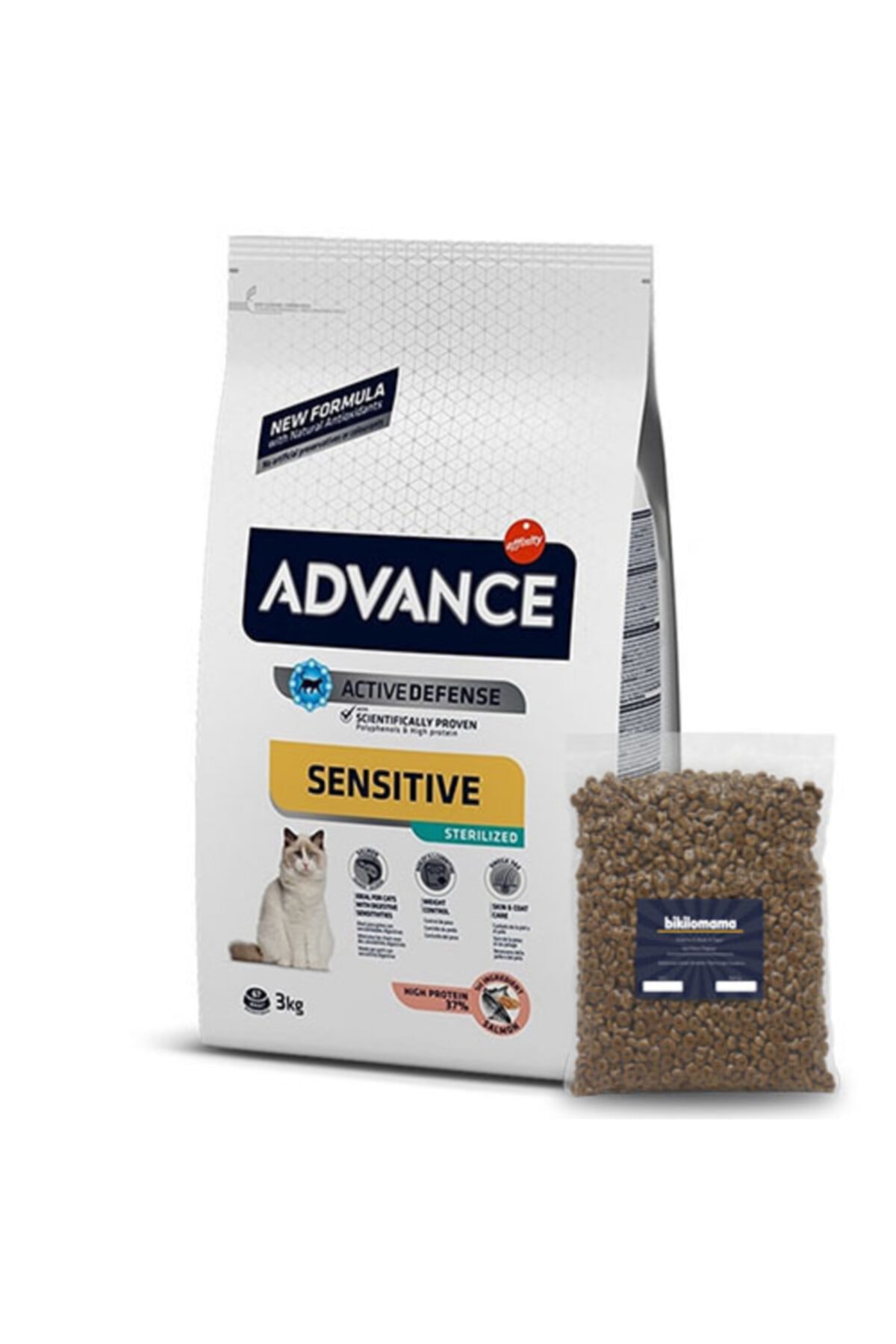 Advance Sensitive Somonlu Kısırlaştırılmış Kedi Maması 1 Kg - Fiyatı ...