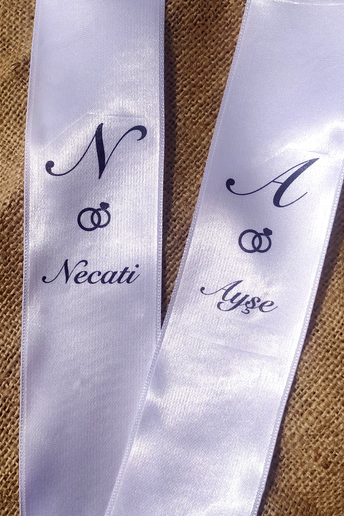 Artcrelier Nişan Düğün Gelin Damat Takı Kurdelesi Tören Kurdelesi Saten ...