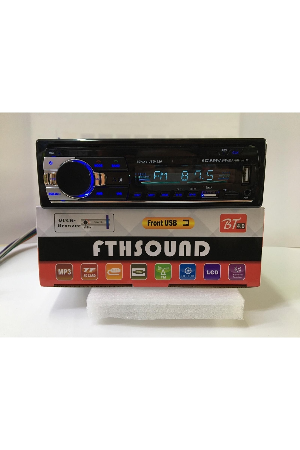 FTH SOUND Fth-32 Oto Teyp Bluetooth Çift Usb Aux Sd Kumanda Çift Amfi ...