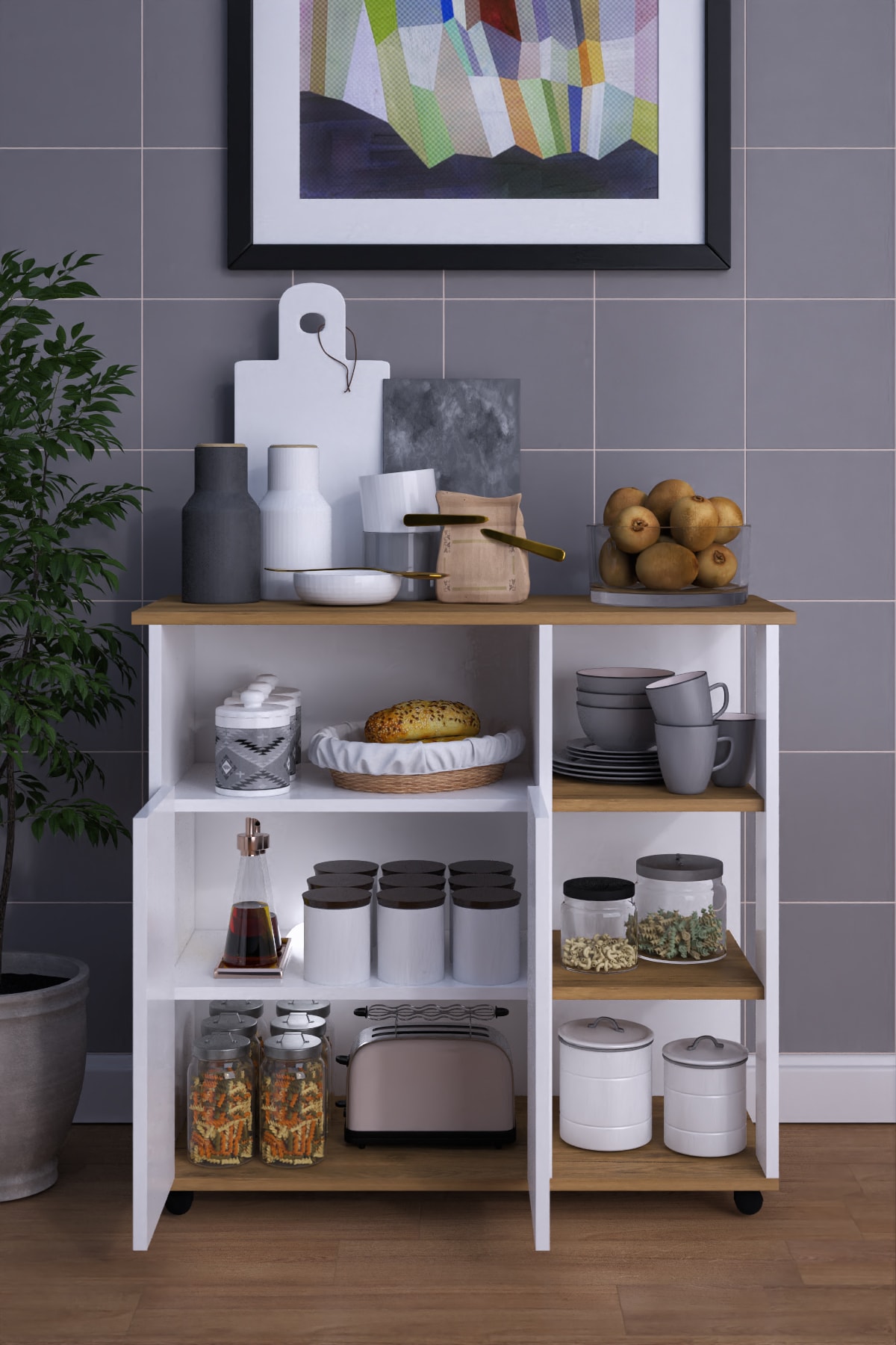 rafineritasarım Malta Çok Amaçlı Dolap Mikrodalga Dolap Mdf Fiyatı ...