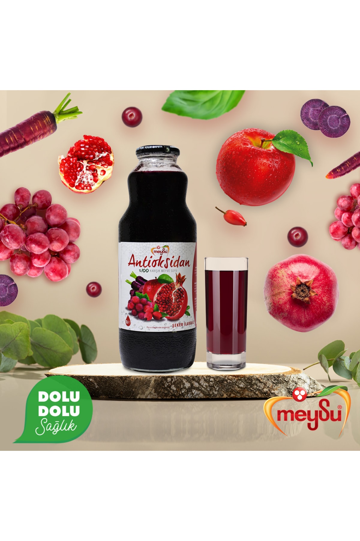 Meysu Antioksidan %100 Karışık Meyve Suyu 1 litre X 6 Adet - Fiyatı ...