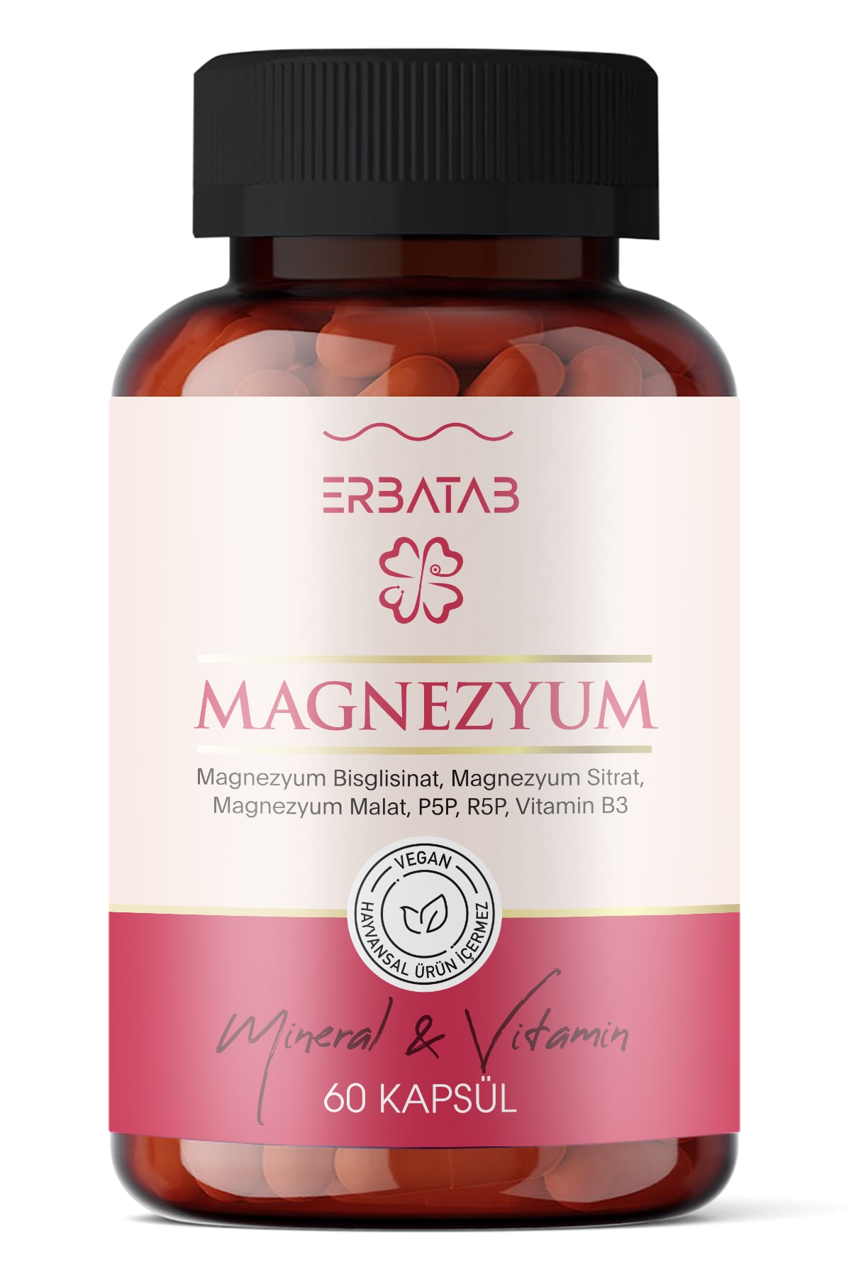 Erbatab Magnezyum 3 Lü Form (Bisglisinat, Sitrat, Malat) & Vitamin B3 ...